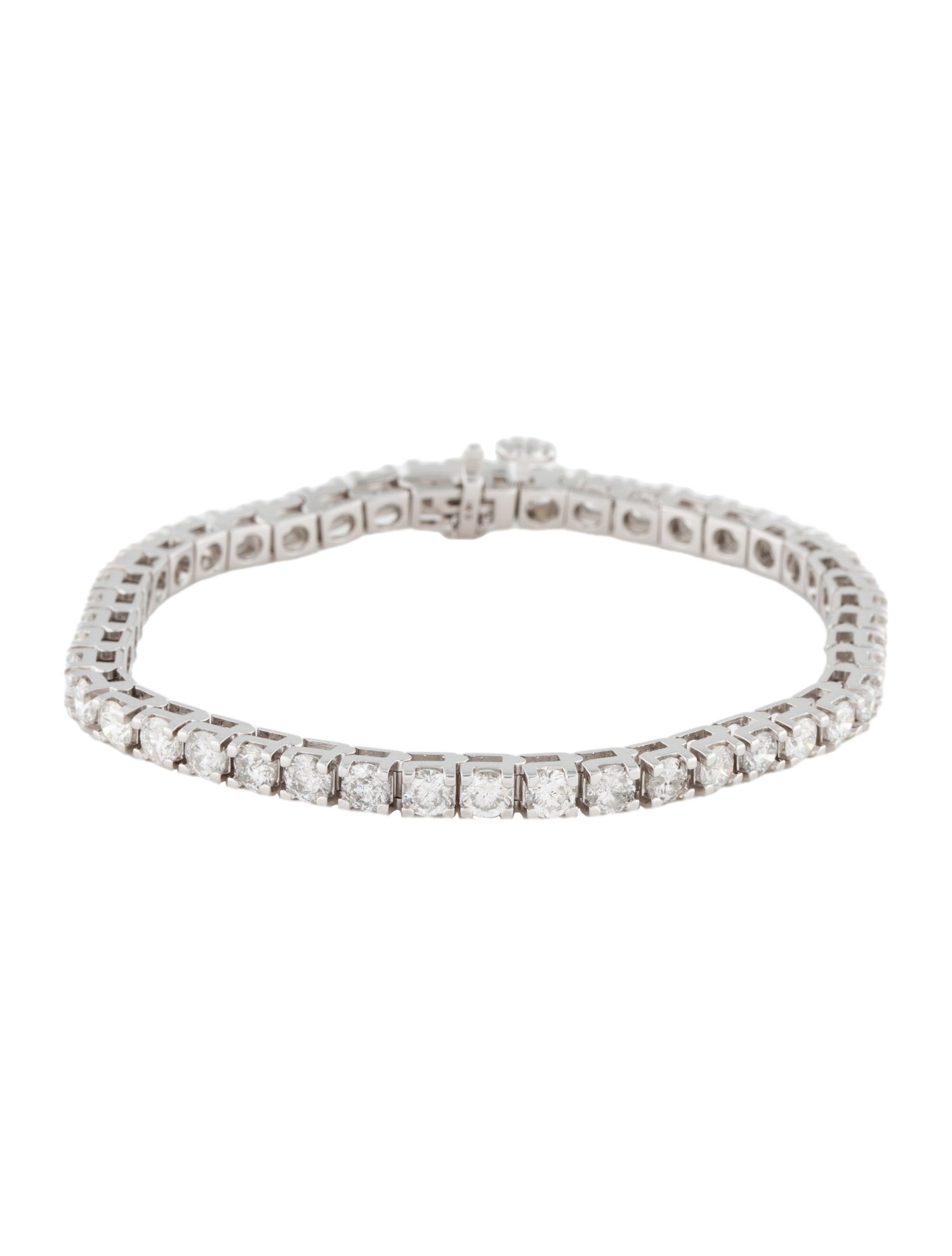 Bracelet 14K 7.00ctw Diamond Tennis Bracelet - Rhodium-Plated 14K White Gold Link, Bracelets ...
