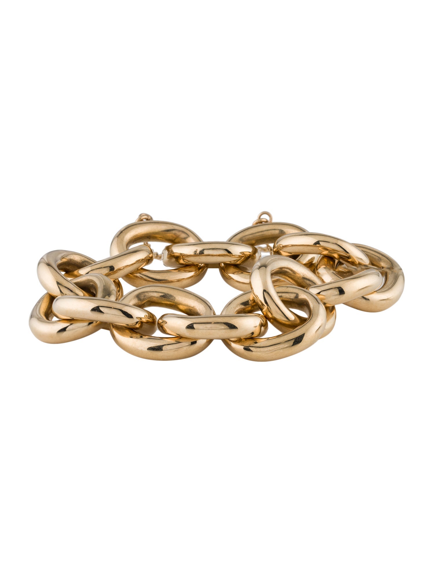 Bracelet Tivol & Sons Vintage 18K Oval Link Bracelet - 18K Yellow Gold ...