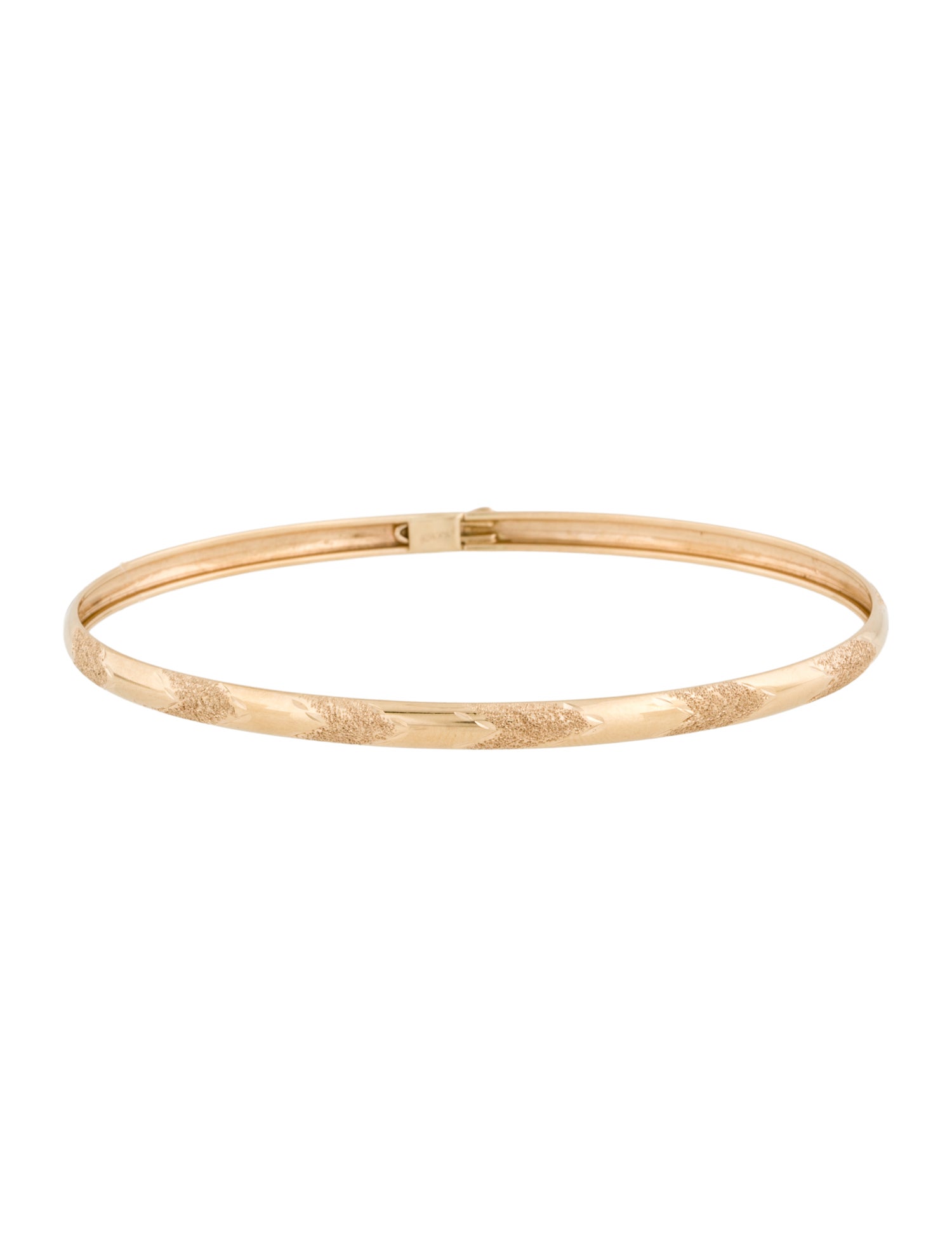 Bracelet 22K Bead Texture Bangle Bracelet - 22K Yellow Gold Bangle ...