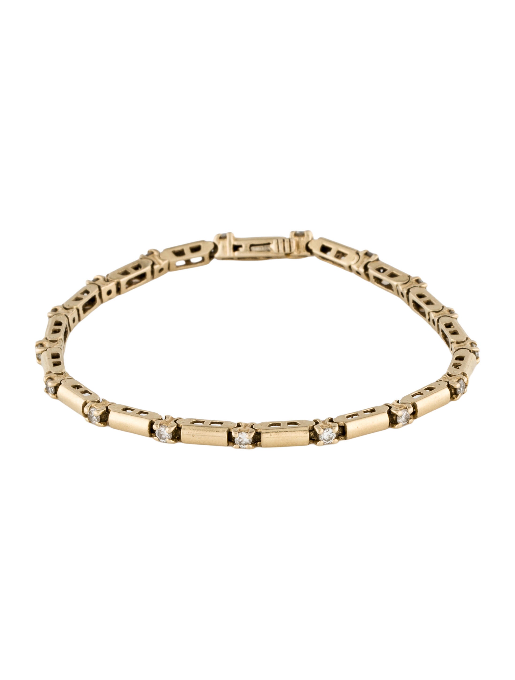 Bracelet 14K Diamond Link Bracelet - 14K Yellow Gold Link, Bracelets - BRACE181961 | The RealReal