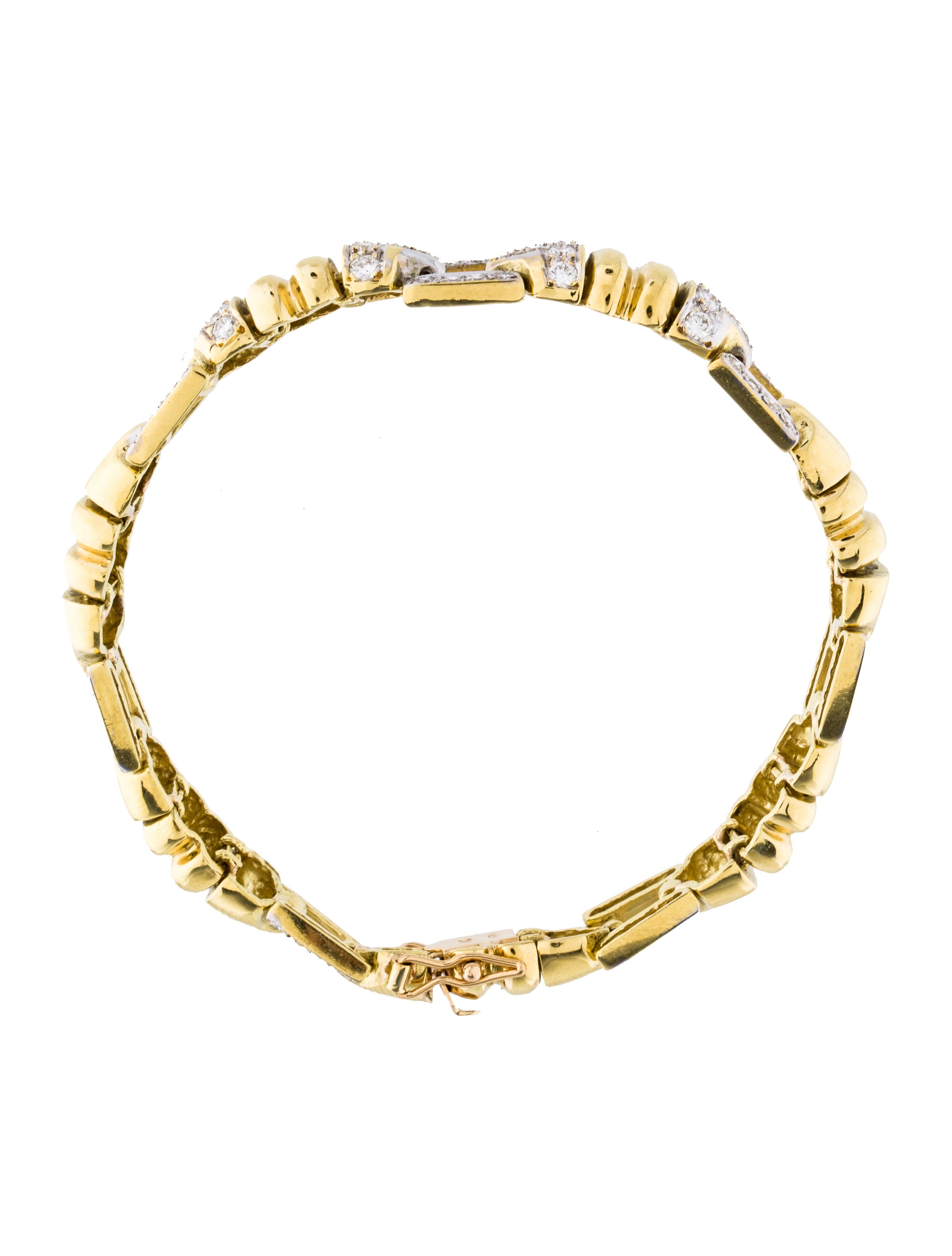 18K Diamond Link Bracelet - Bracelets - BRACE27391 | The RealReal