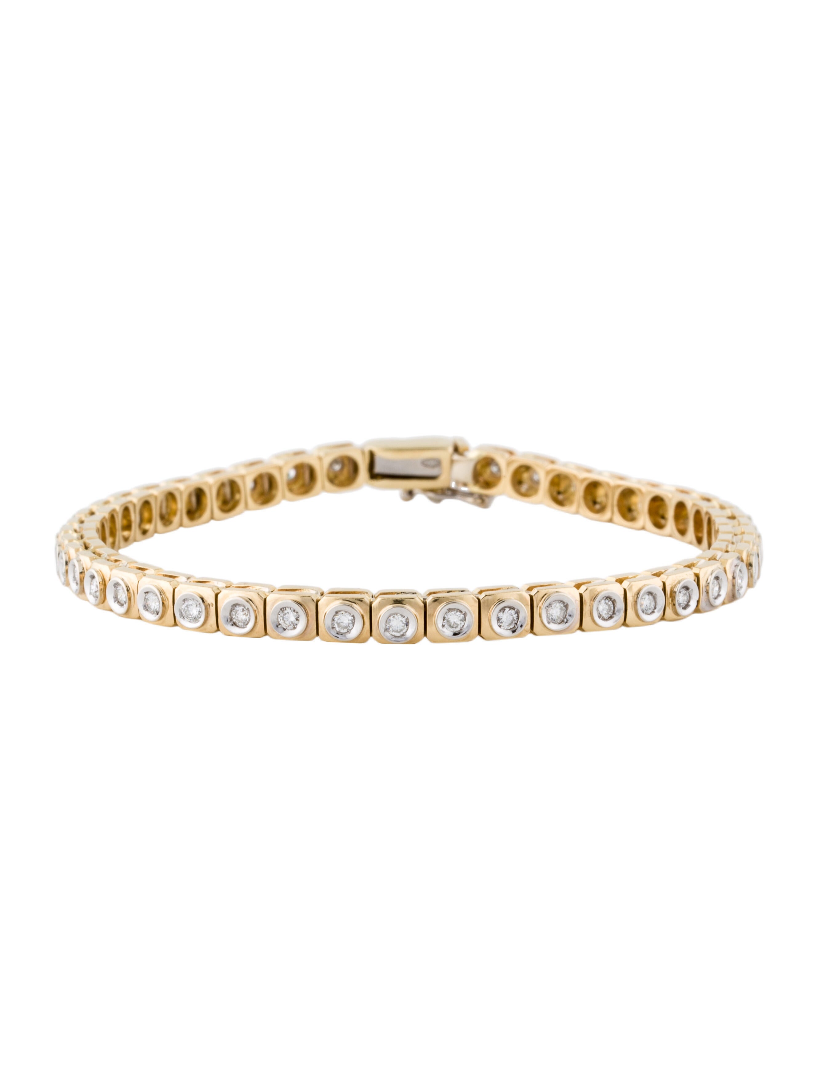 Bracelet 18K Diamond Link Bracelet - Bracelets - BRACE49678 | The RealReal