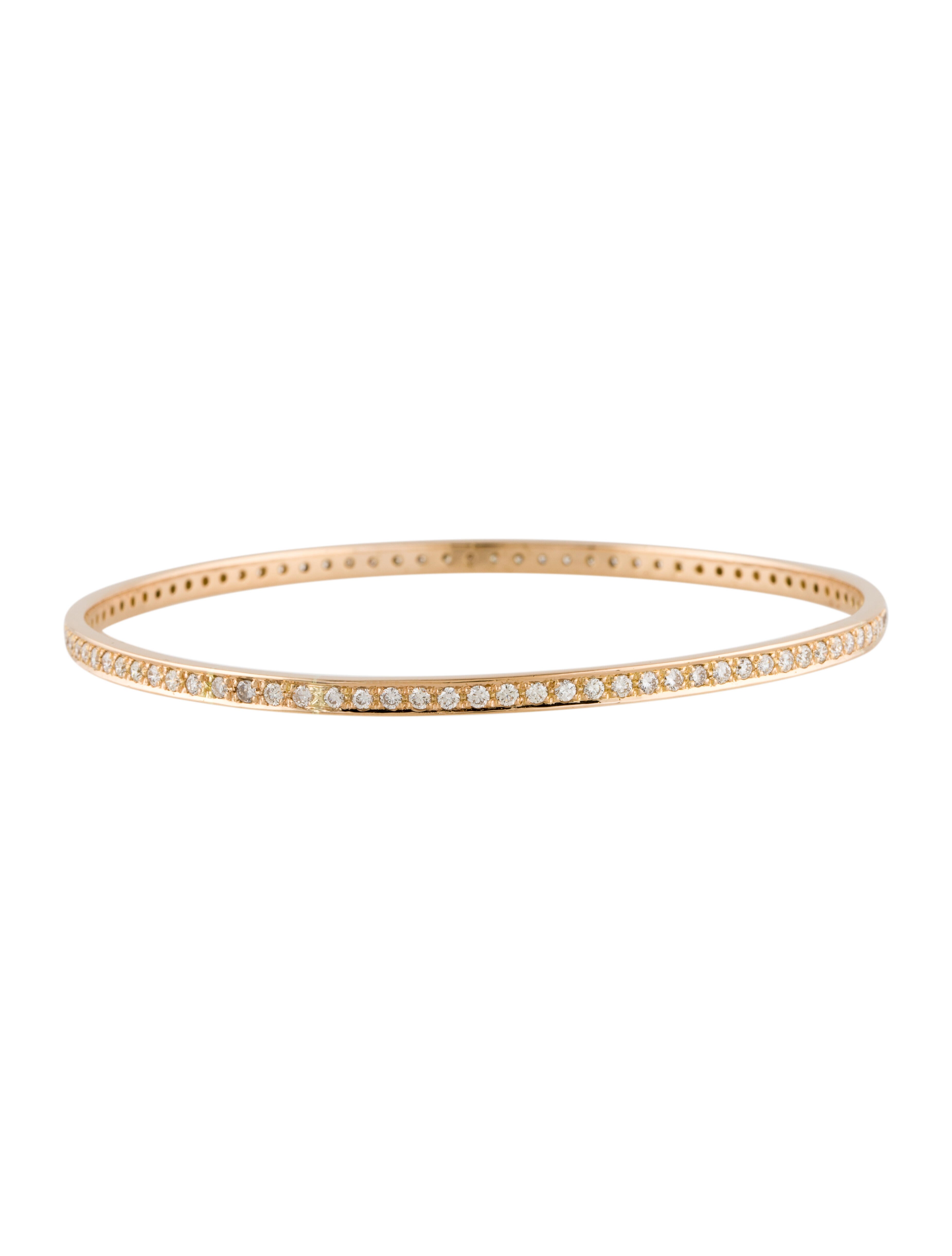 Tiffany & Co. 18K Diamond Metro Hinged Bangle - 18K Yellow Gold Bangle ...