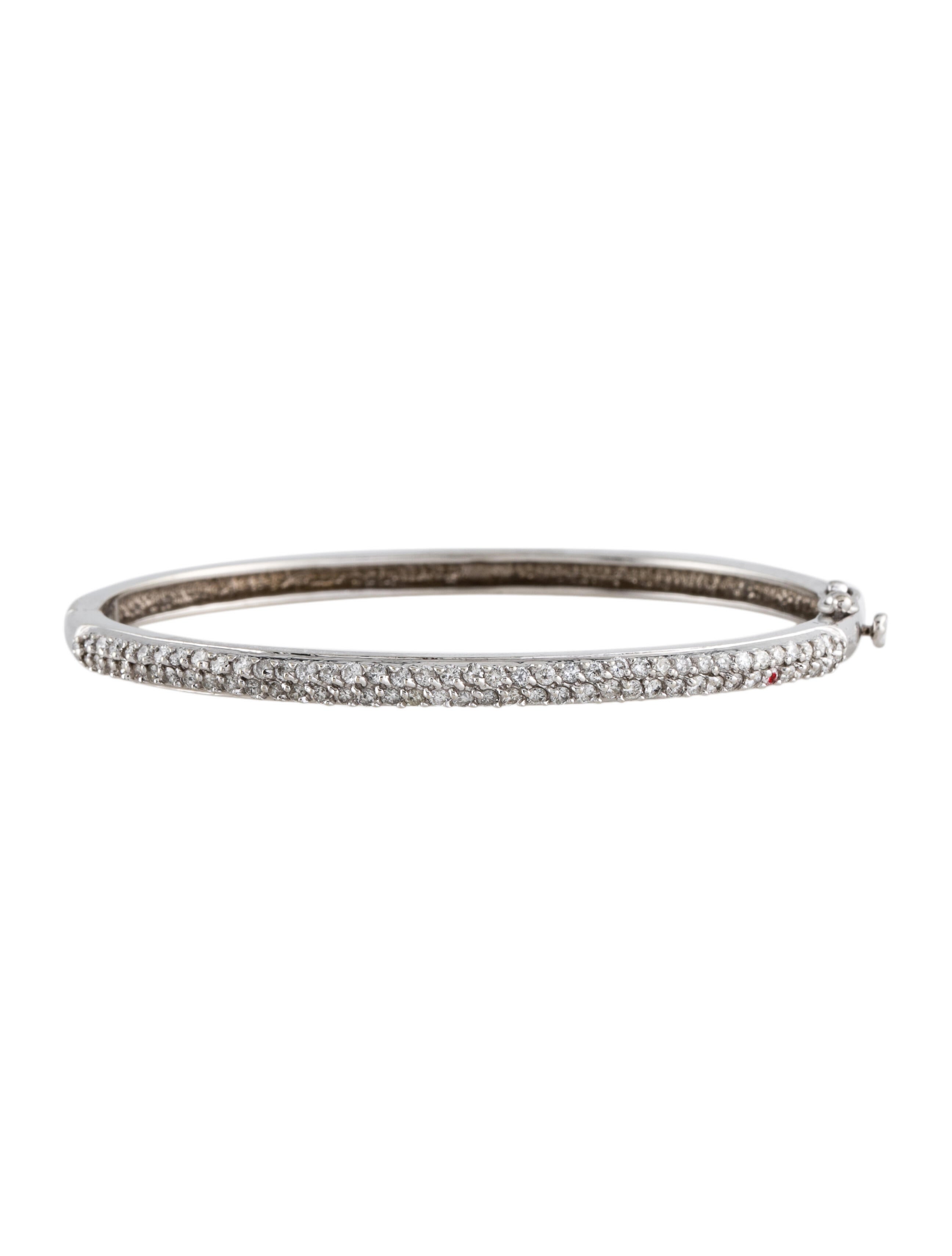 Tiffany & Co. 18K Diamond Metro Hinged Bangle - Rhodium-Plated 18K ...