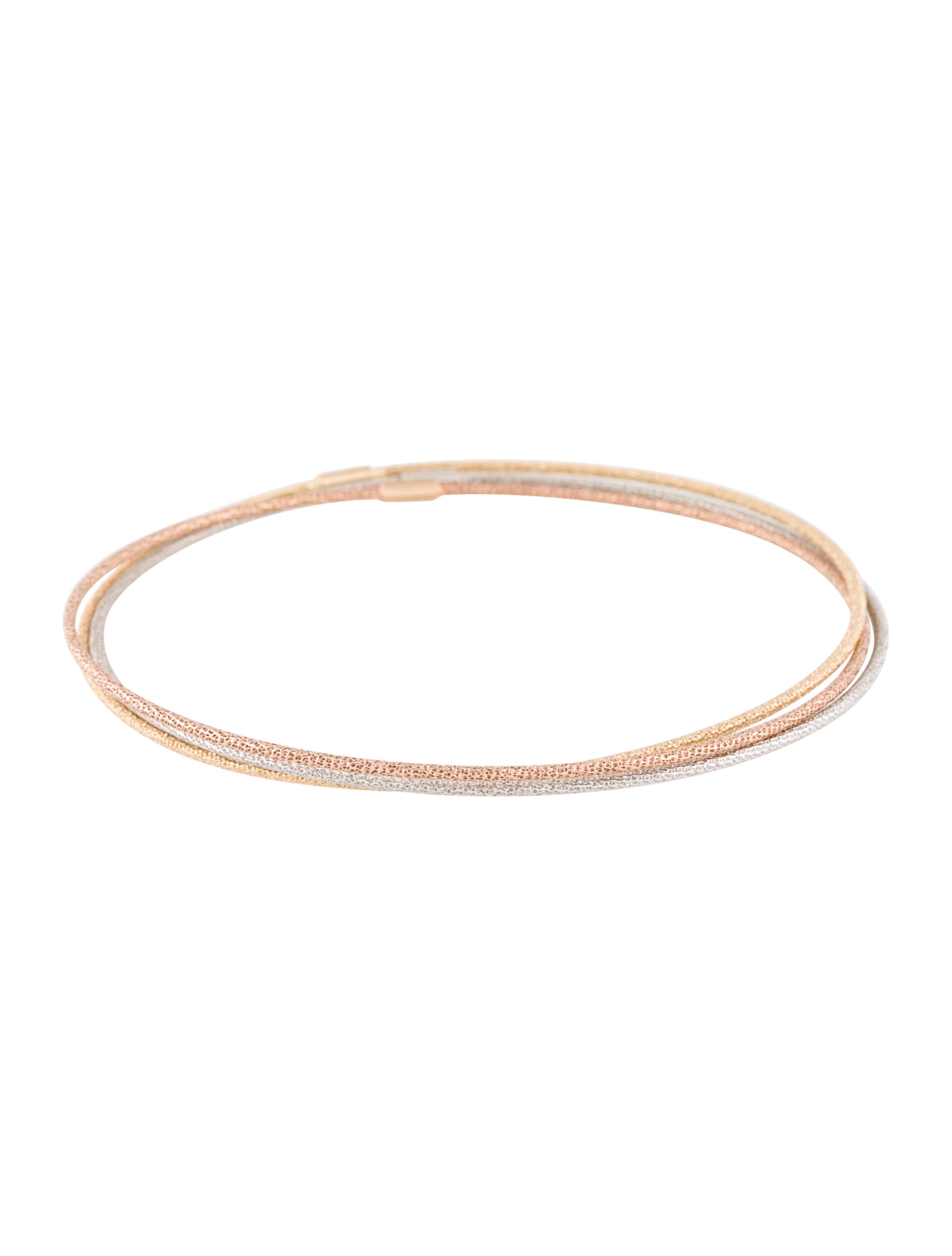 Bracelet 14K Tri-Color Rolling Bangle Bracelets - 14K Yellow Gold ...