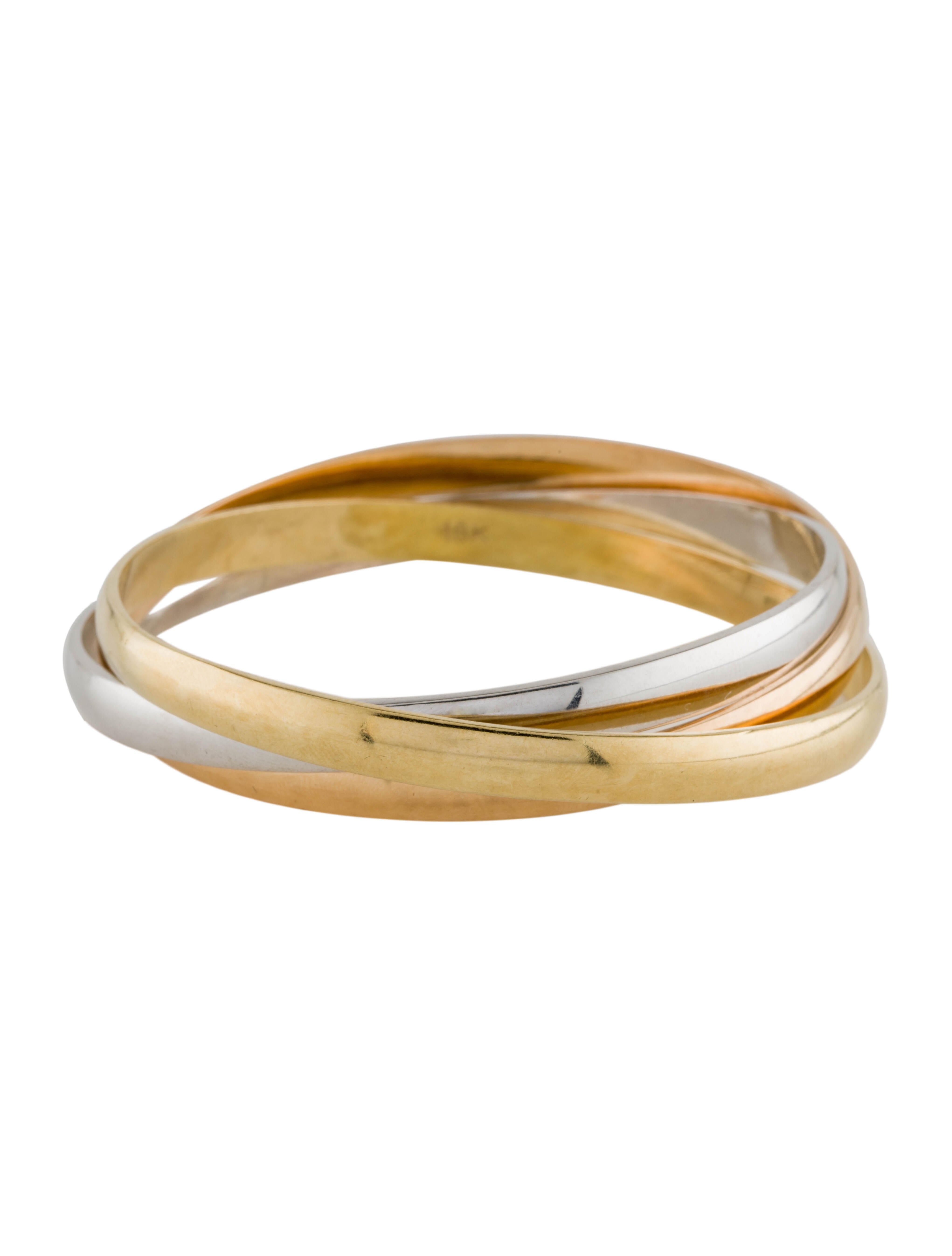 Bracelet Tri-Color Rolling Bangle - 18K Yellow Gold Rolling-Bangle ...
