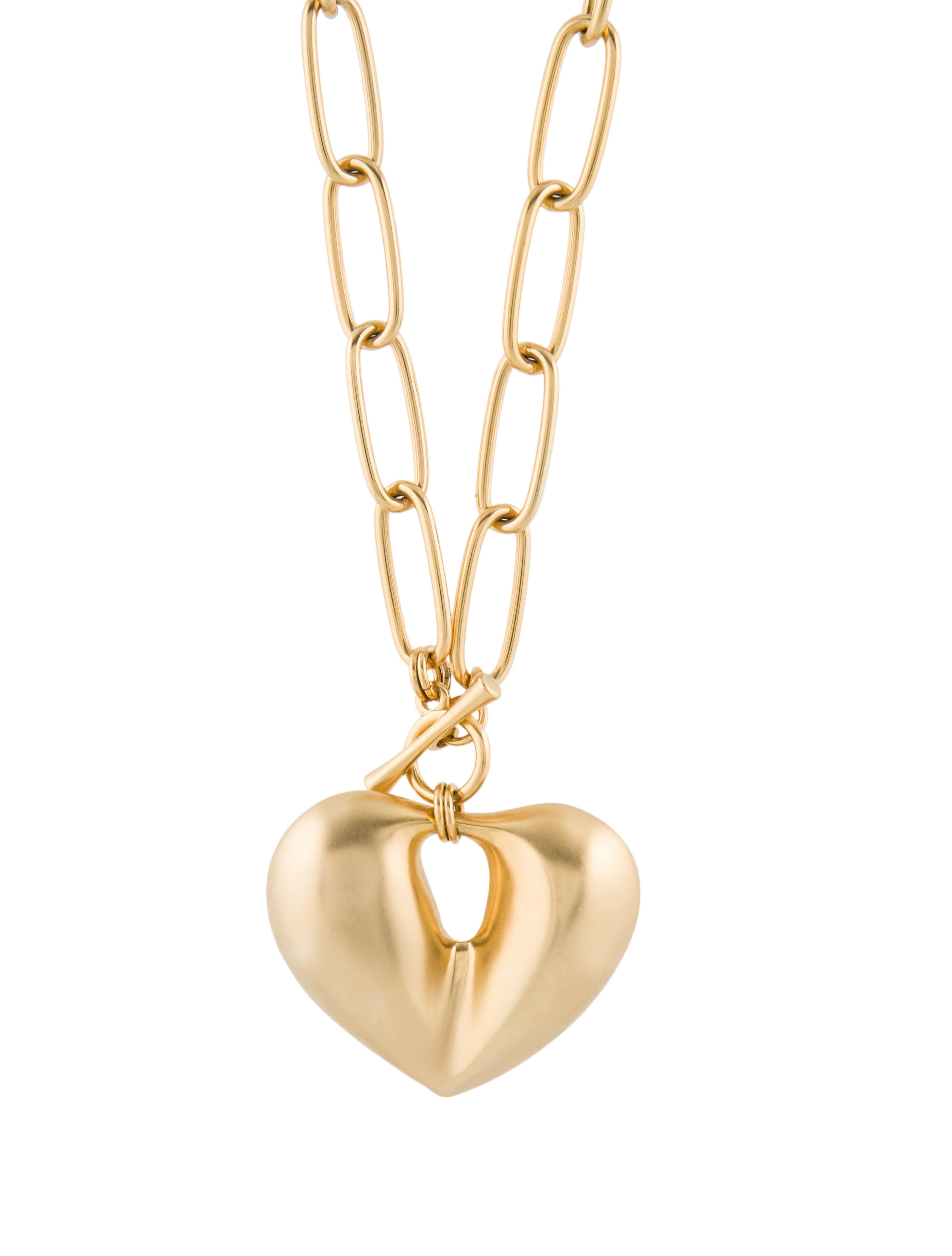 Brinker & Eliza Heart Pendant Neckalce - Gold-Tone Metal Pendant ...