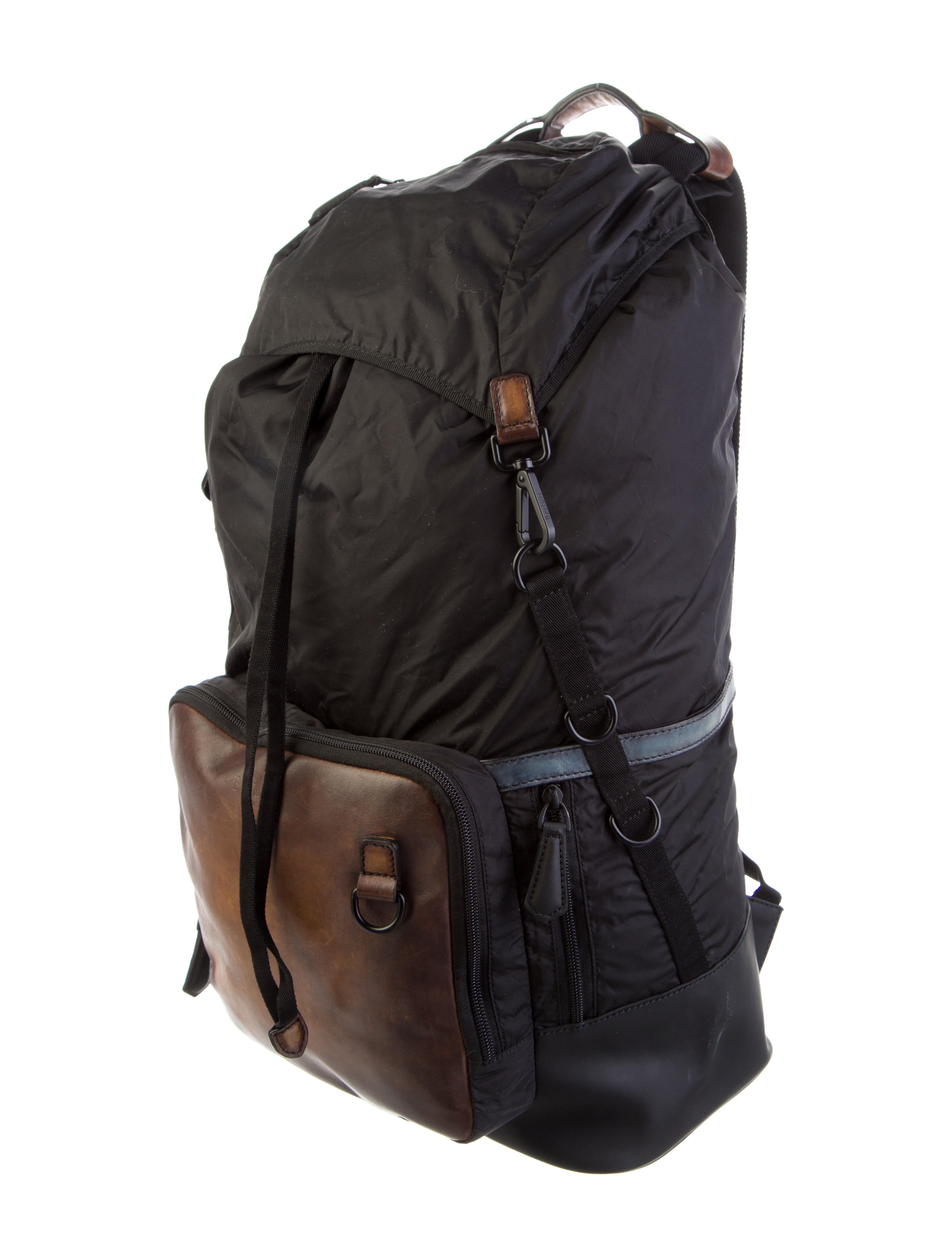 Berluti Leather-Trimmed Nylon Backpack - Black Backpacks, Bags ...