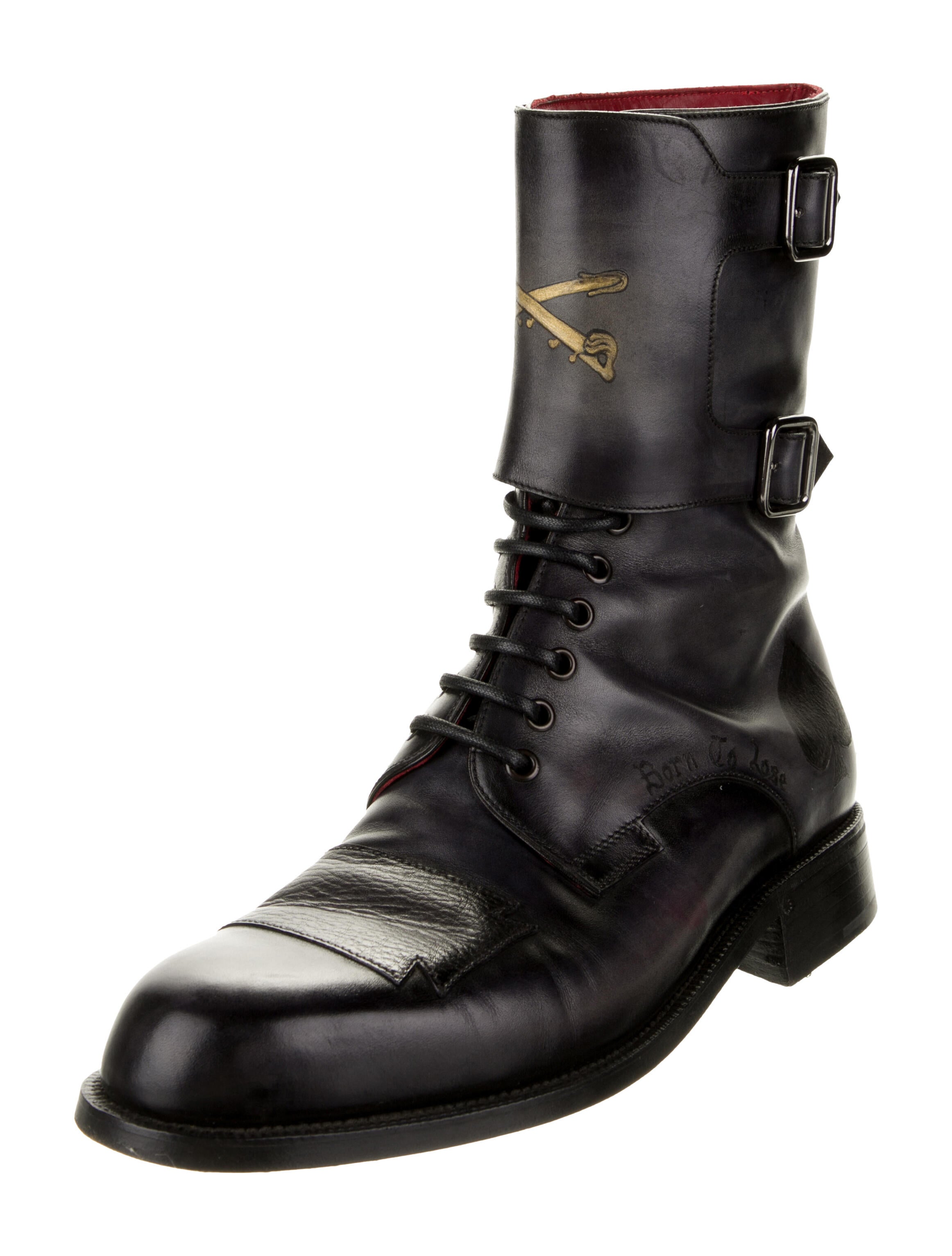 Berluti Leather Combat Boots - Black Boots, Shoes - BRL25242 | The RealReal