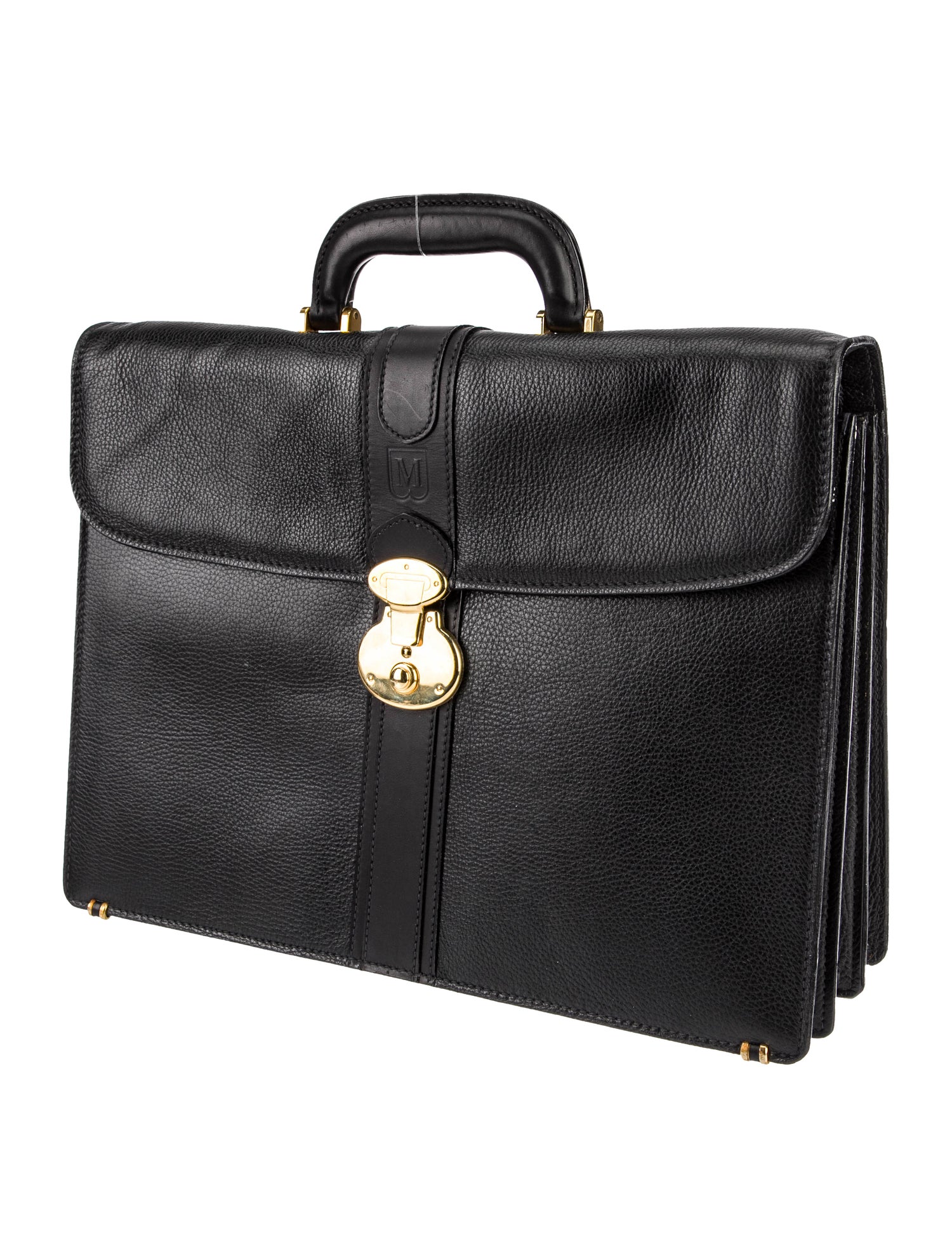 Gucci Pebbled Leather Briefcase - Brown Briefcases, Bags - GUC1119171 ...