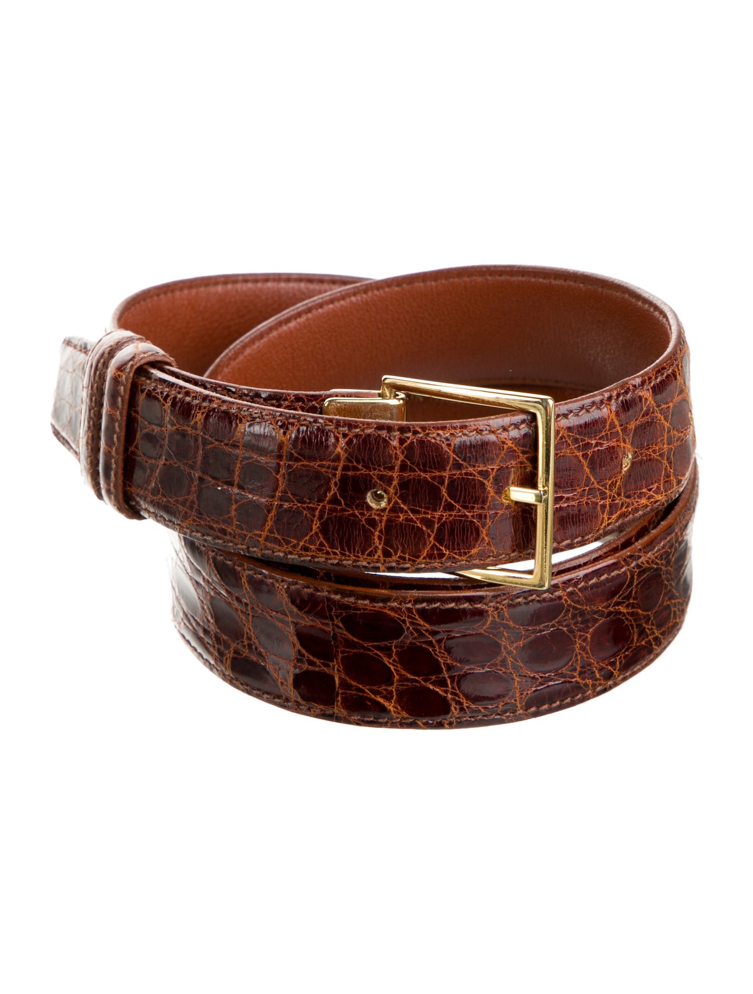 Brioni Embossed Leather Belt - Brown Belts, Accessories - BRO75367 ...