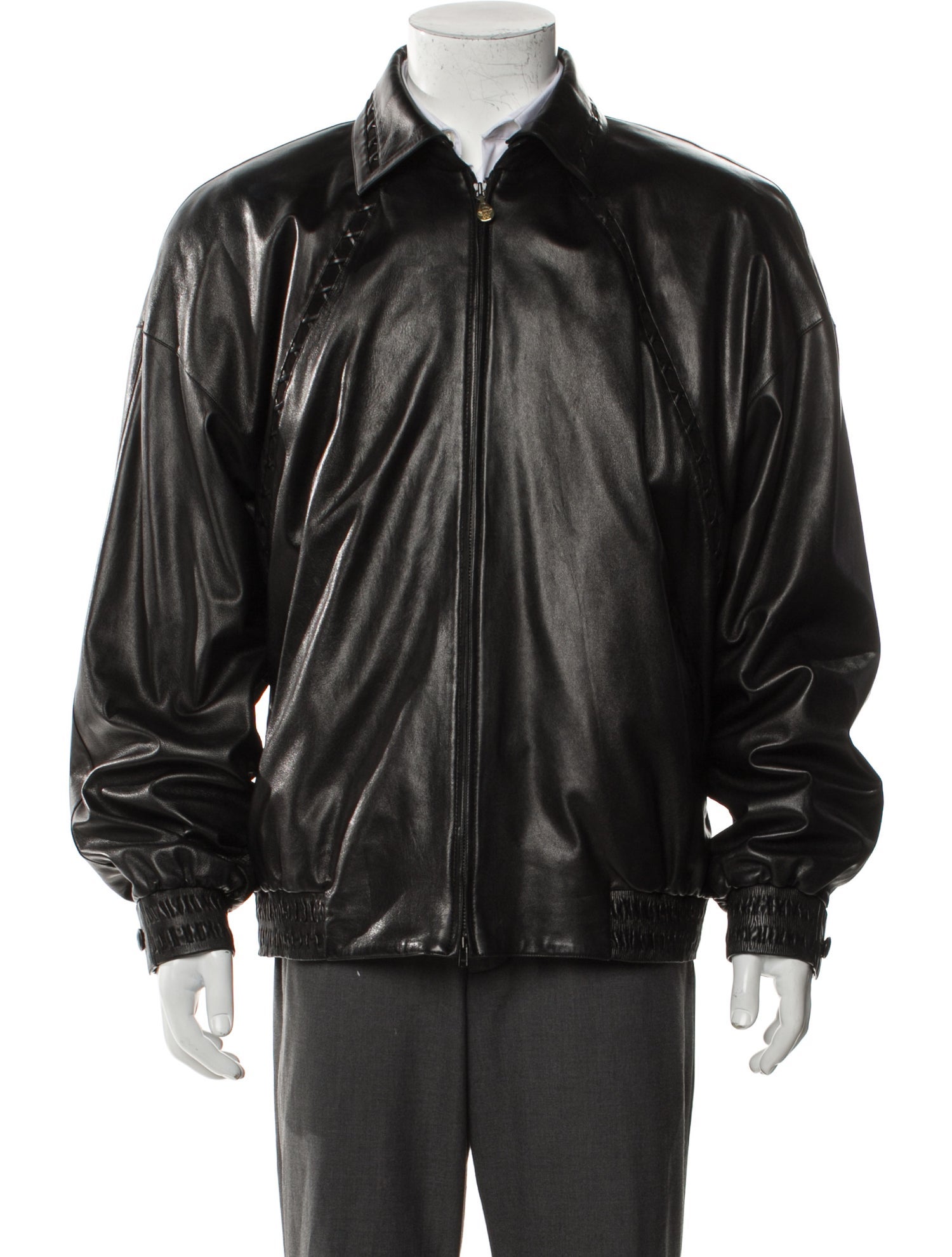 Brioni Leather Bomber Jacket - Black Outerwear, Clothing - BRO77997 ...