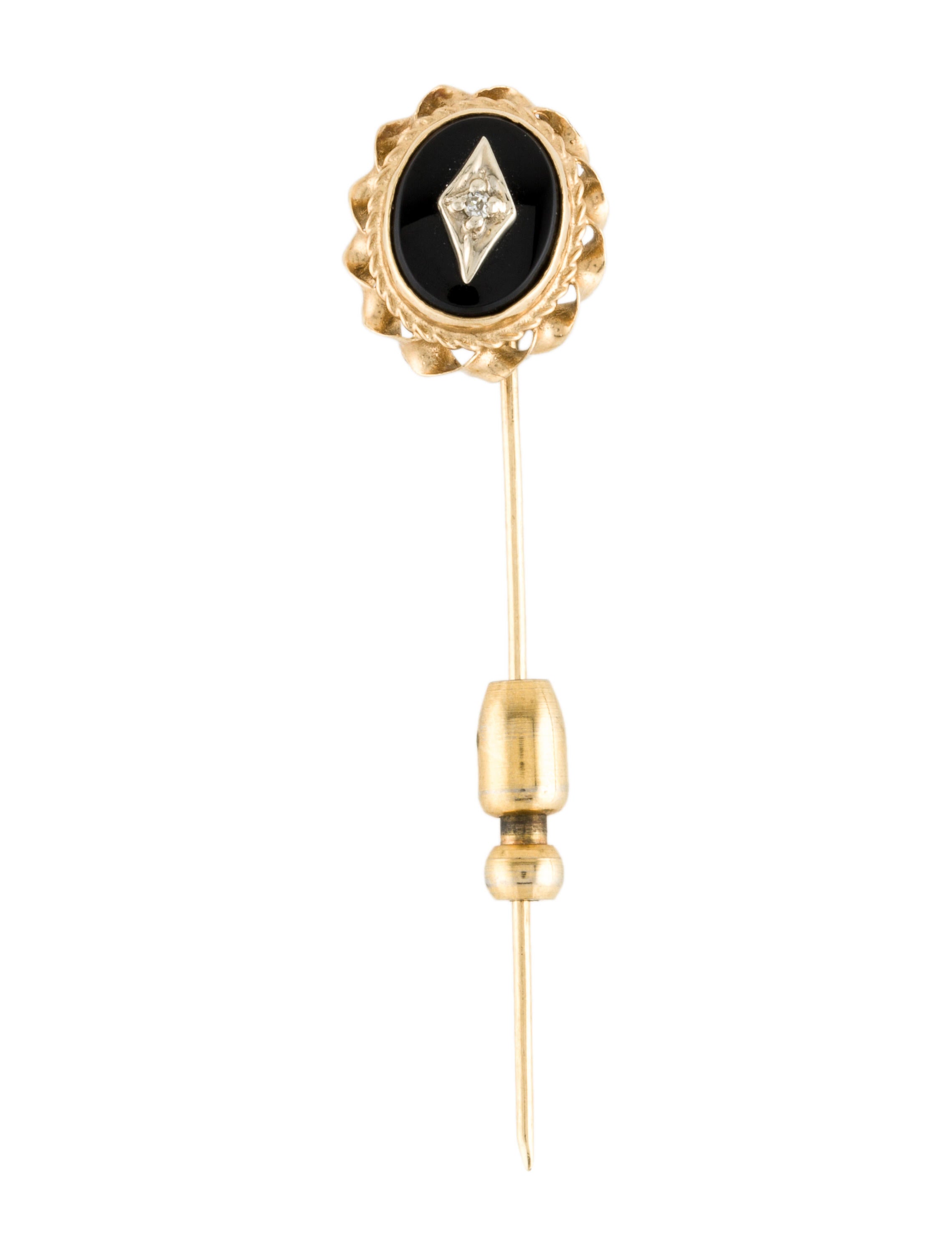 Brooch 18K Turquoise Rooster Stick Pin - 14K Yellow Gold Stick Pin ...