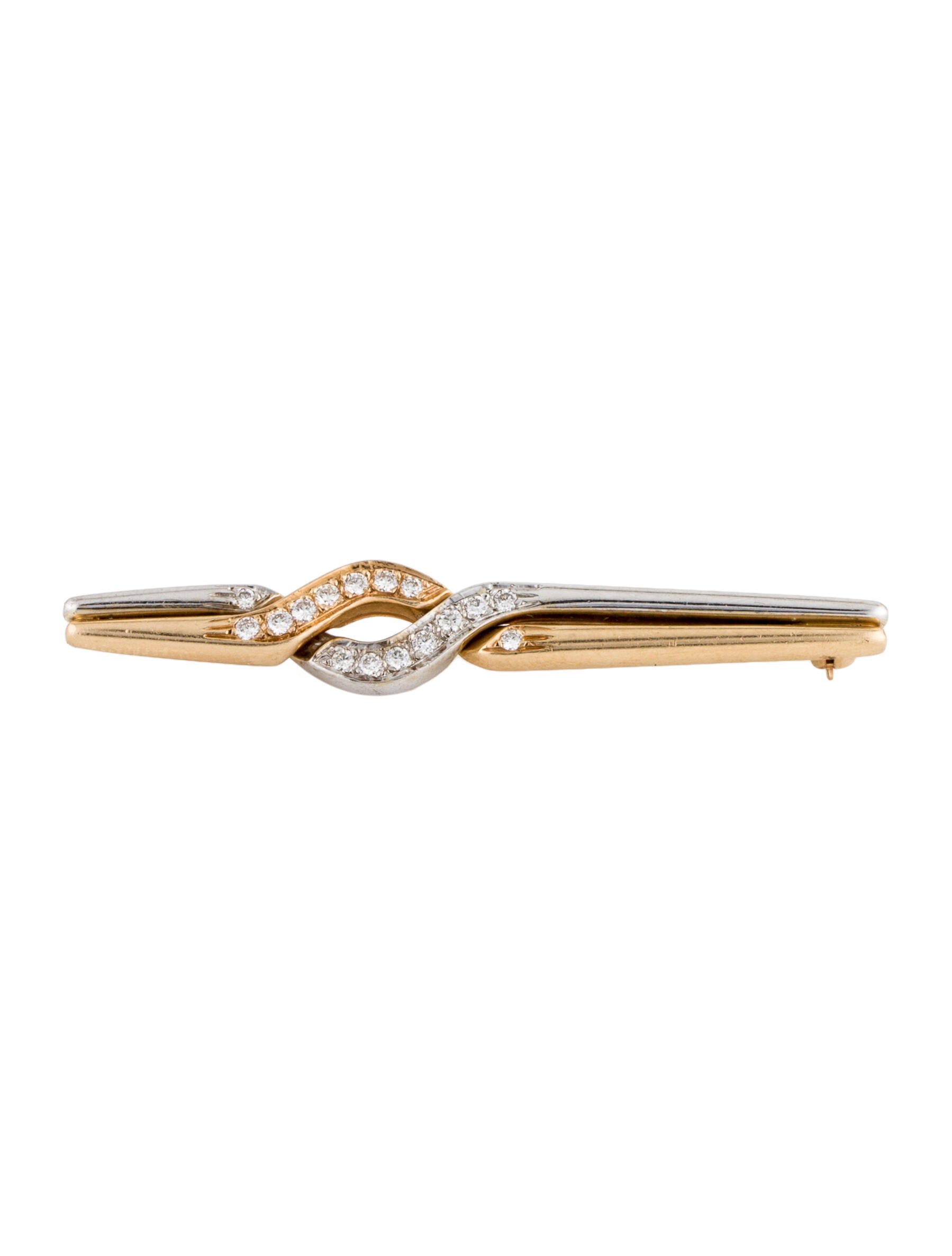 Christian Dior Vintage Crystal & Enamel Bow Brooch - Black, Gold-Tone ...