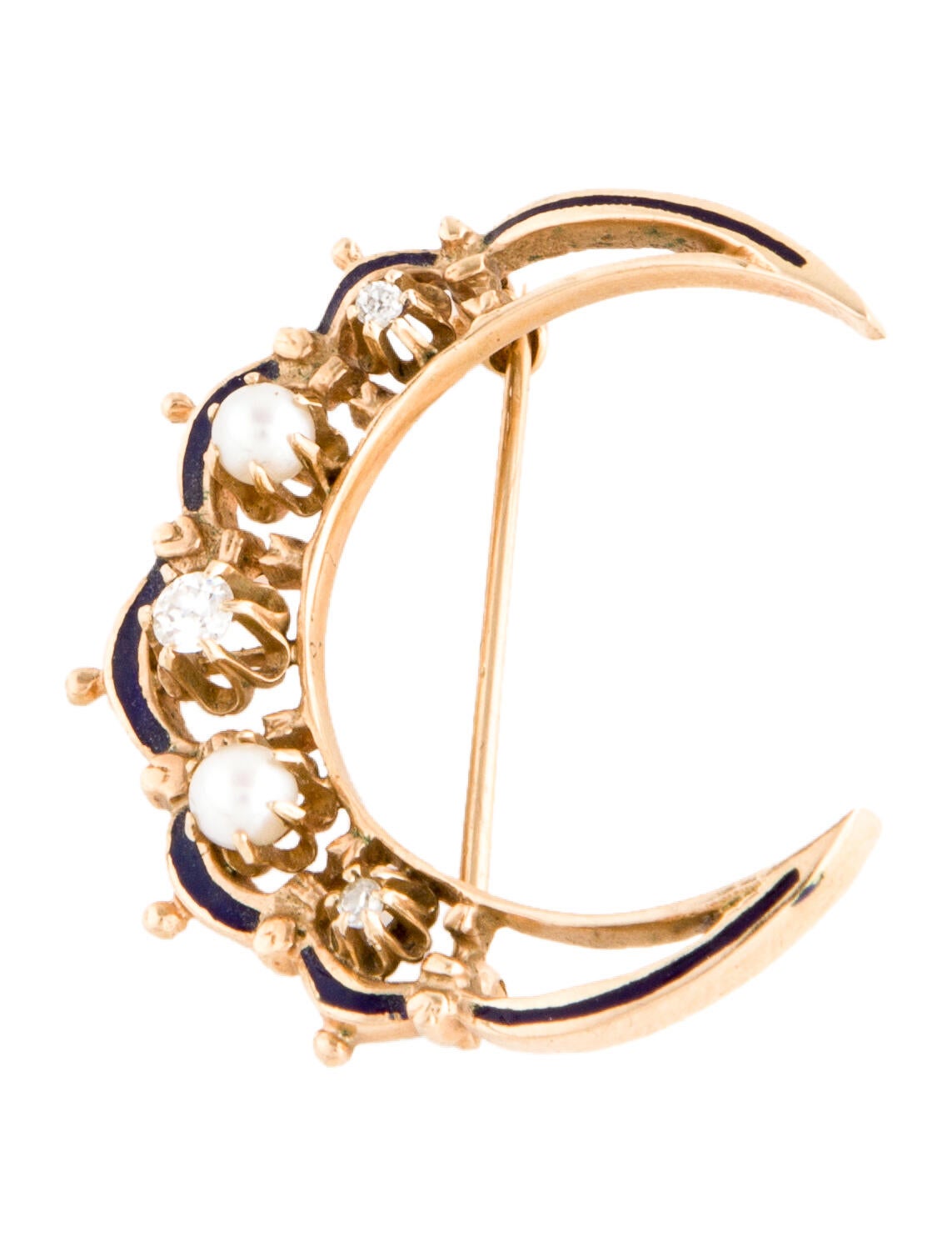 Brooch 14K Rabbit Brooch - 14K White Gold Pin, Brooches - BROOC20232 ...