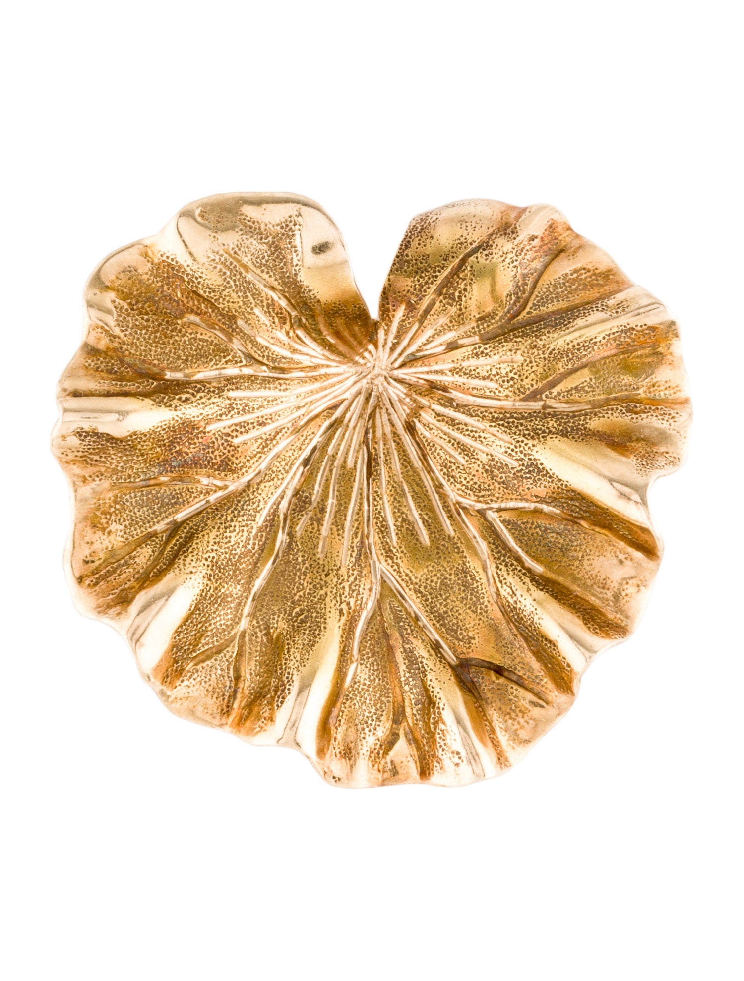 Brooch Vintage 14K Leaf Brooch Pin - 14K Yellow Gold Pin, Brooches ...