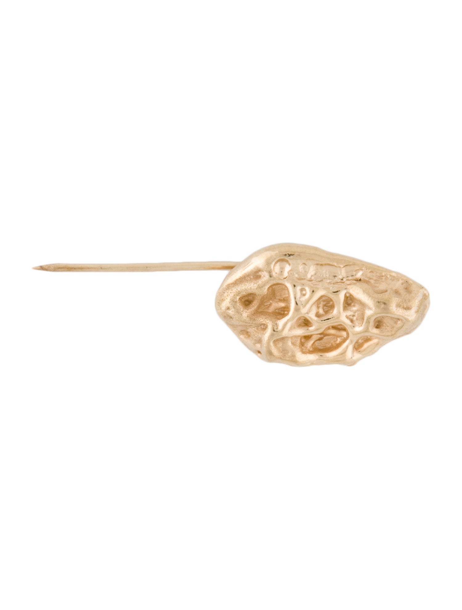 Brooch Gold Nugget Brooch Pin - 14K Yellow Gold Stick Pin, Brooches ...