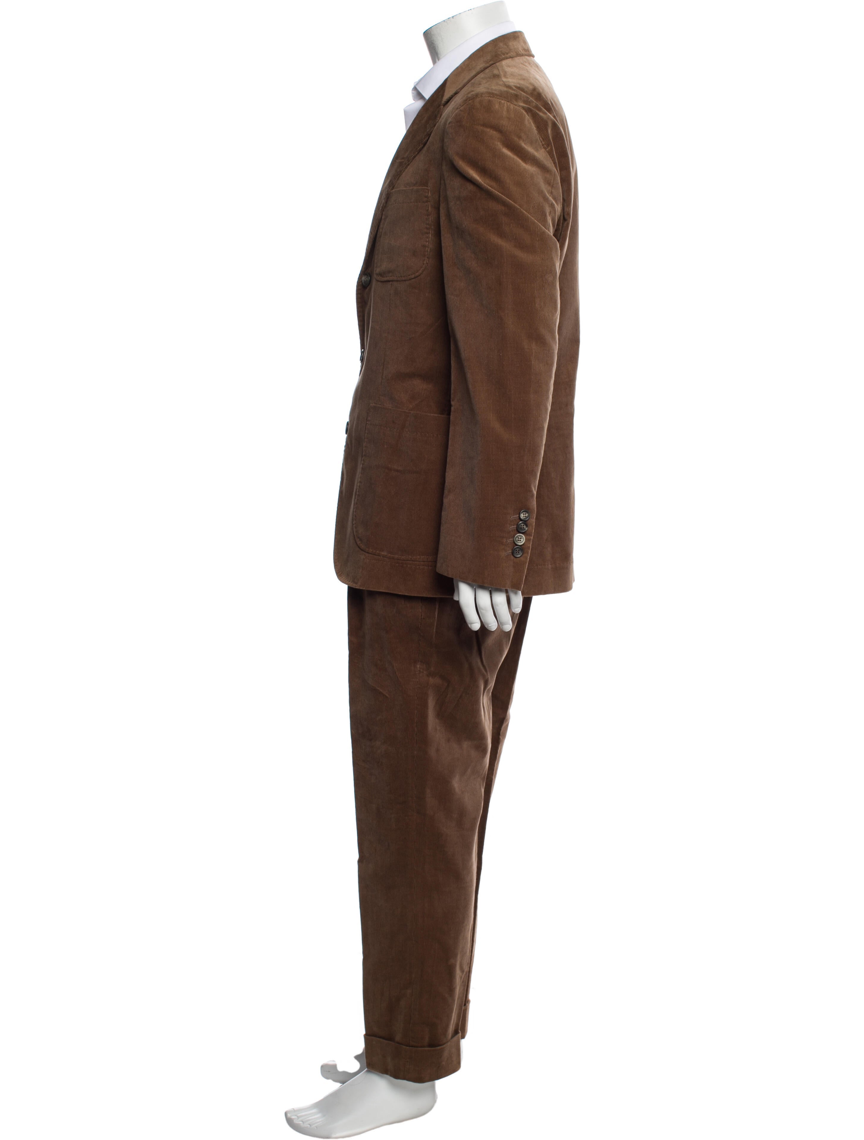 Brunello Cucinelli Two-Piece Suit - Brown, 12.5" Rise Suiting, Clothing ...