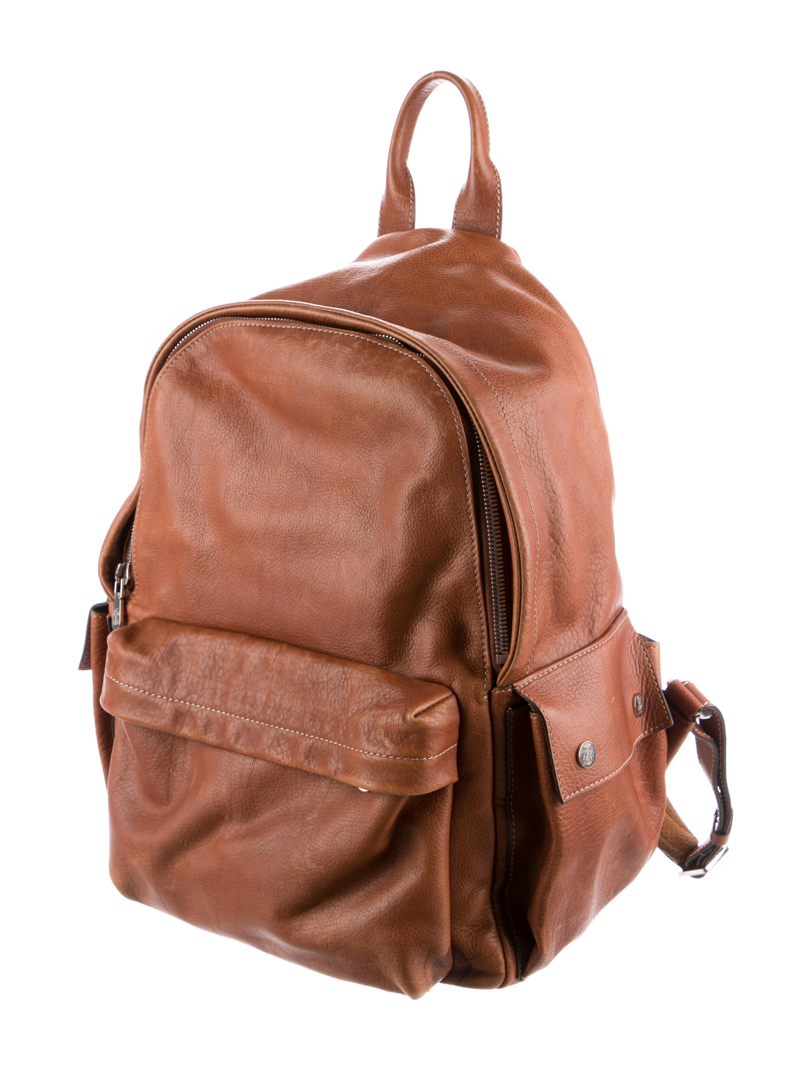 Brunello Cucinelli Leather Backpack - Brown Backpacks, Bags - BRU256255 ...