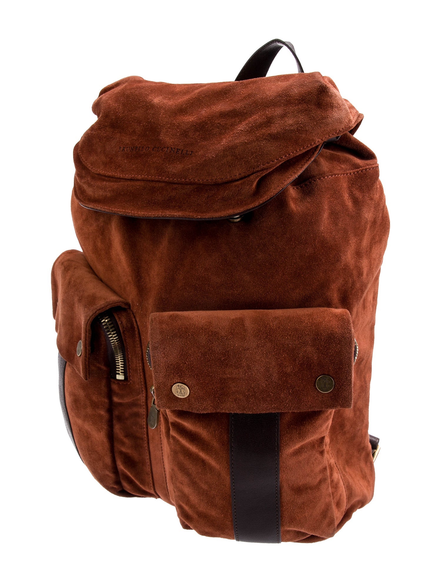 Brunello Cucinelli Suede Backpack - Brown Backpacks, Handbags ...