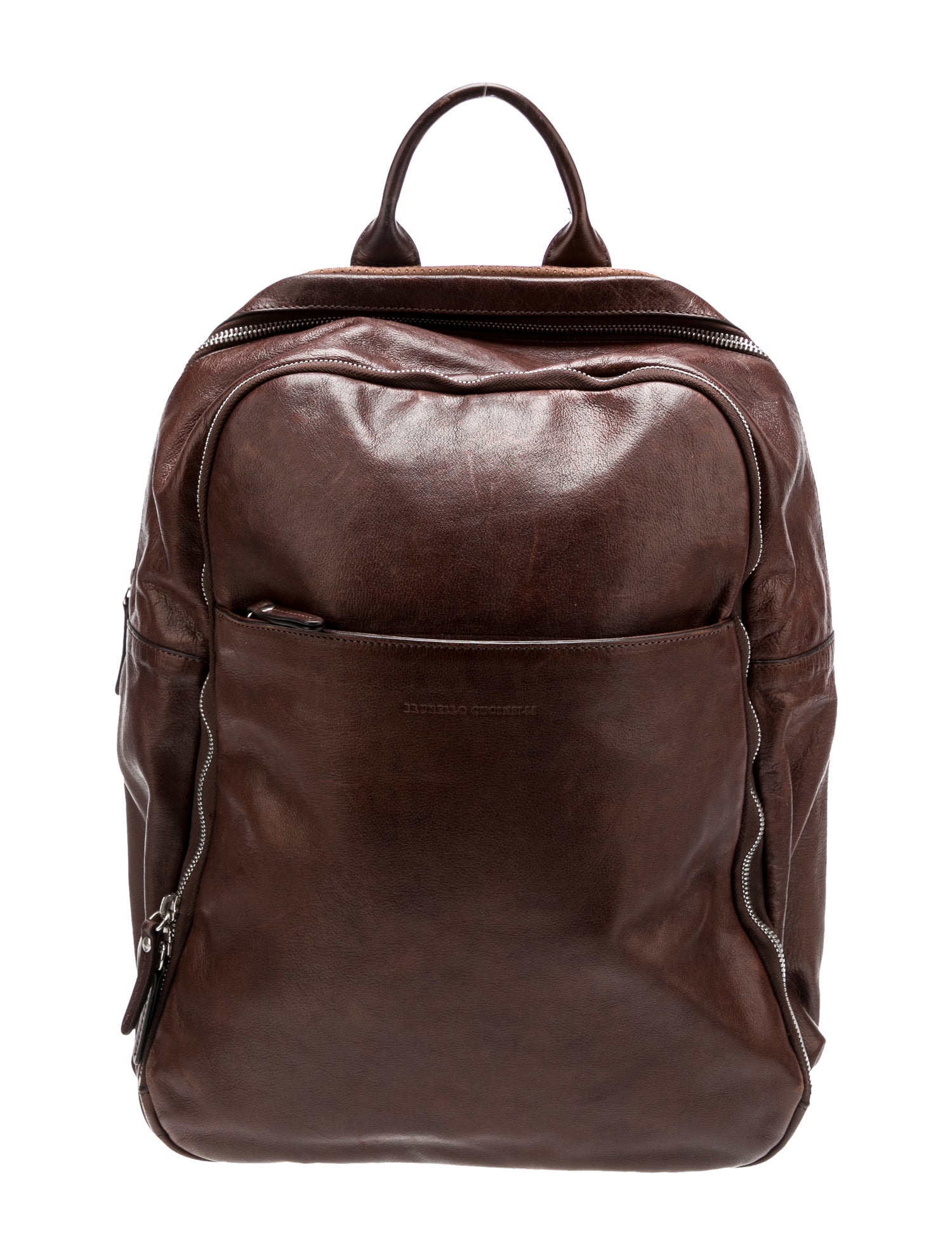 Brunello Cucinelli Leather Backpack - Brown Backpacks, Handbags ...