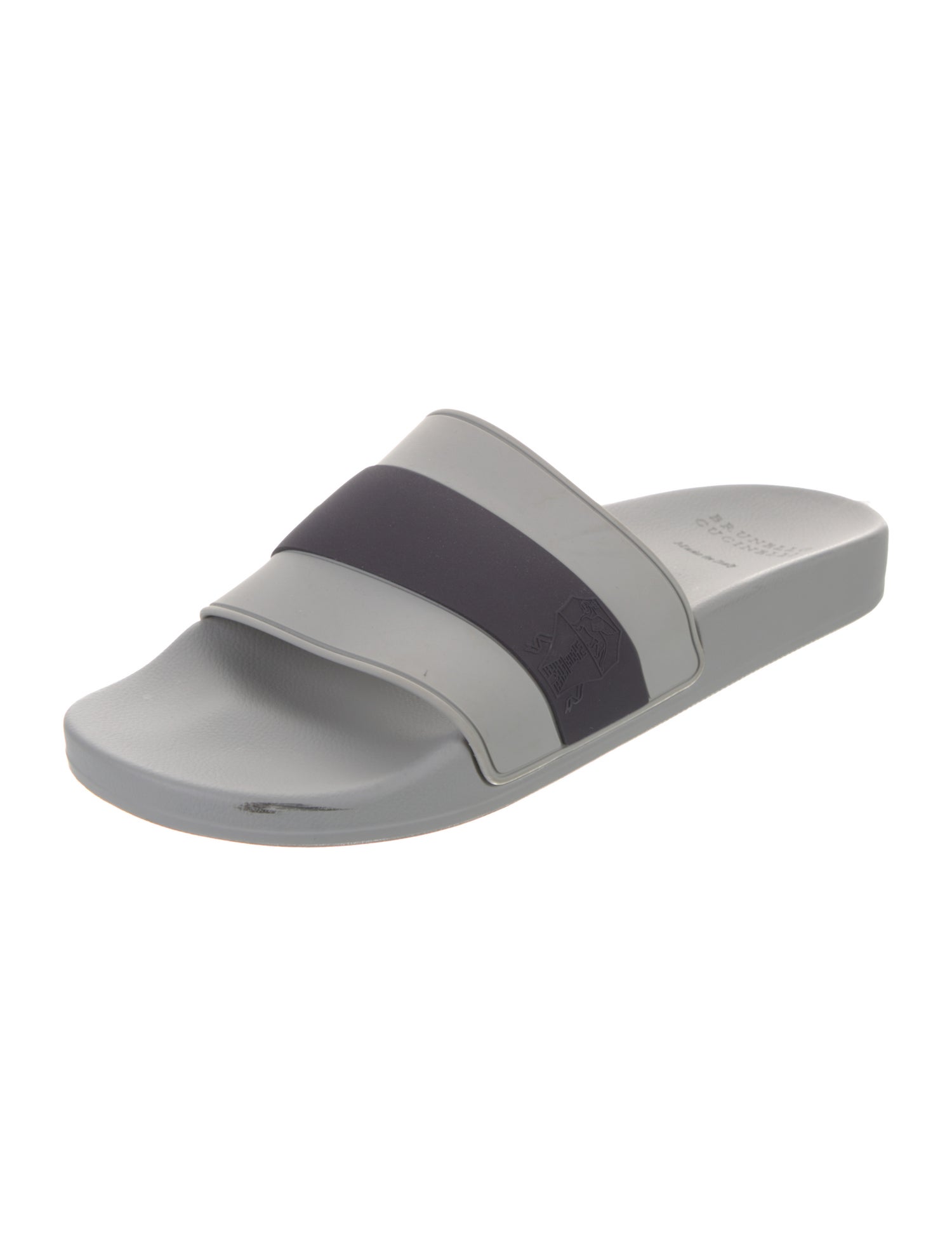 Fendi Zucca FF Logo Rubber Slides - White Sandals, Shoes - FEN325801 ...