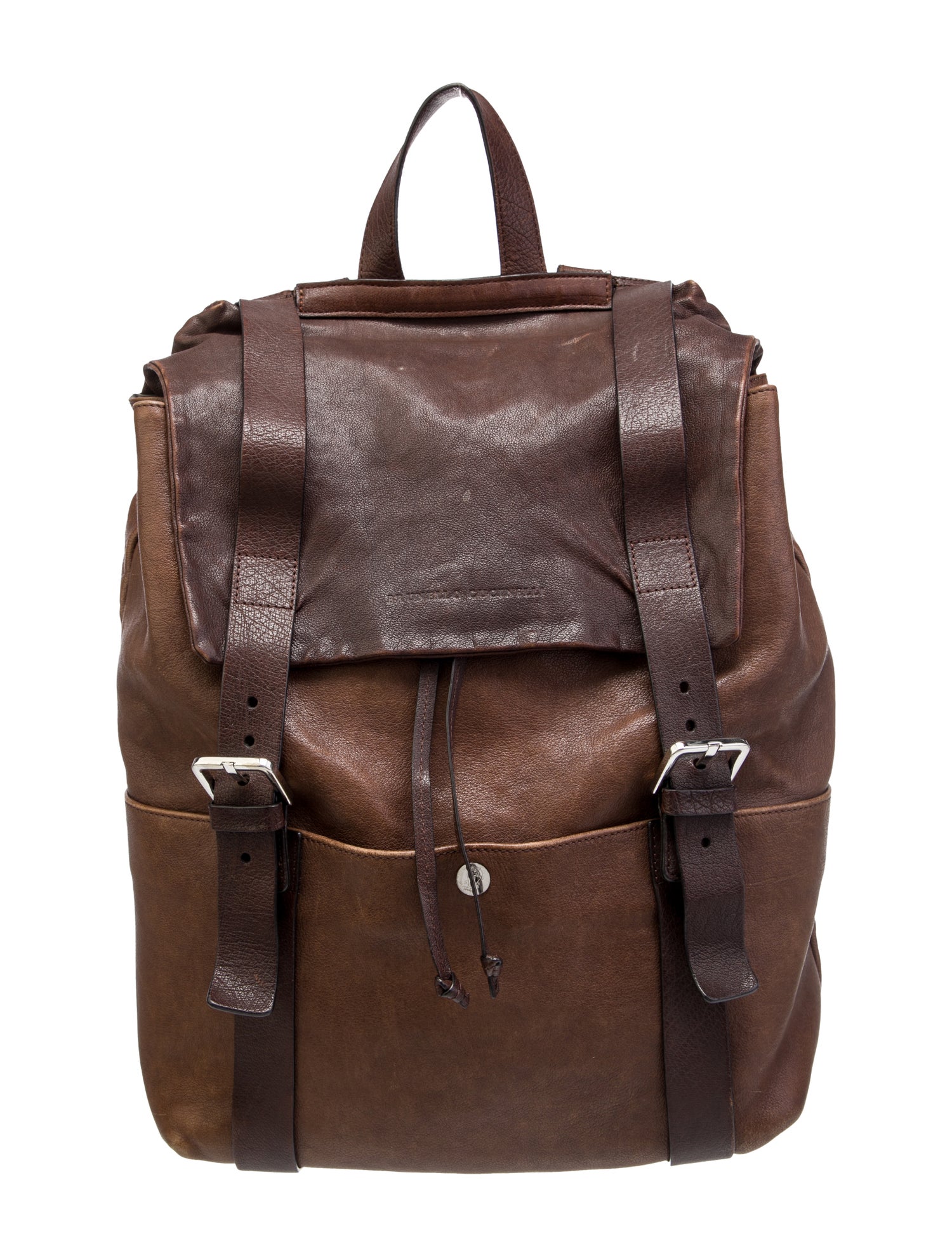 Brunello Cucinelli Leather Backpack - Brown Backpacks, Handbags ...