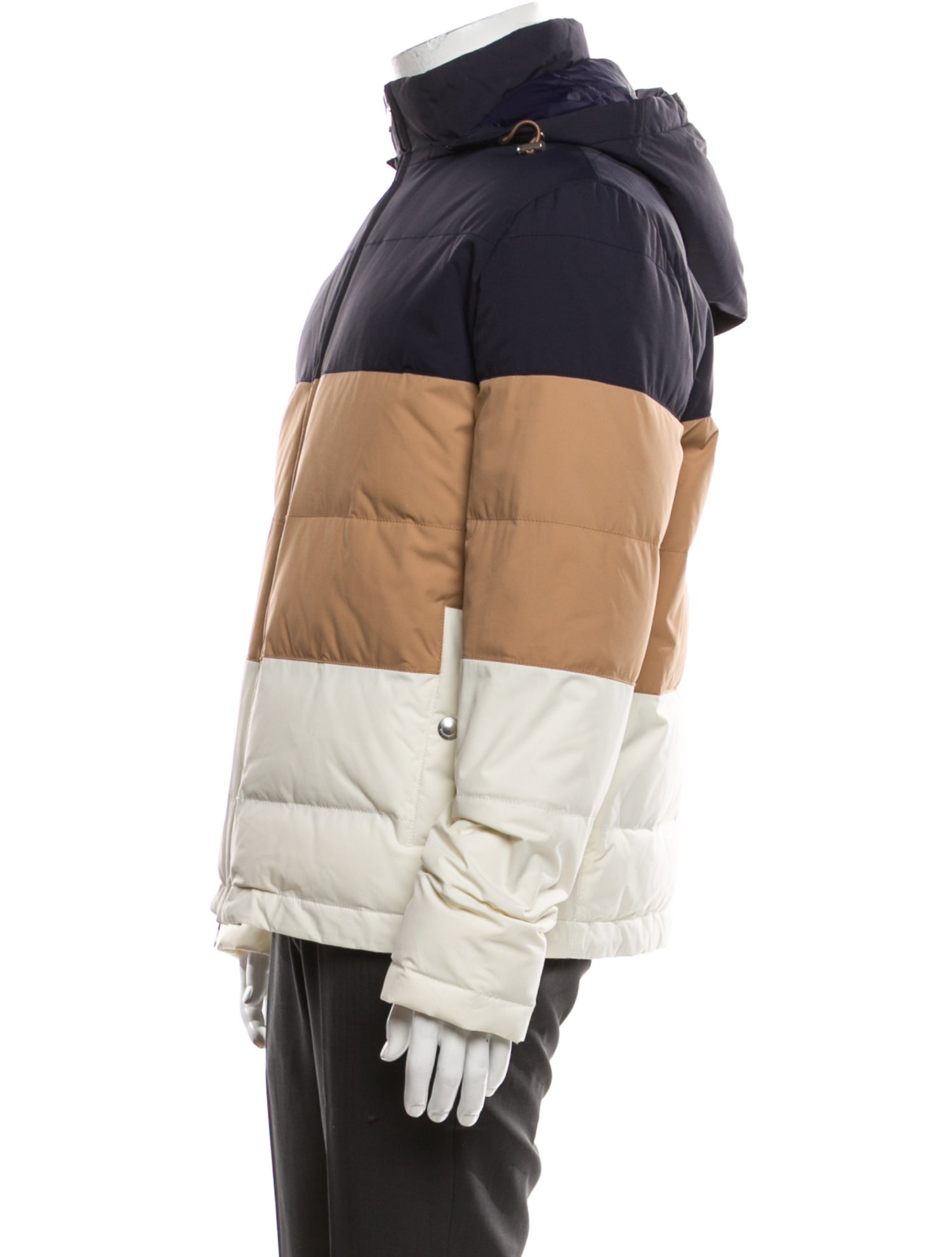 Brunello Cucinelli Colorblock Pattern Windbreaker - Neutrals Outerwear ...