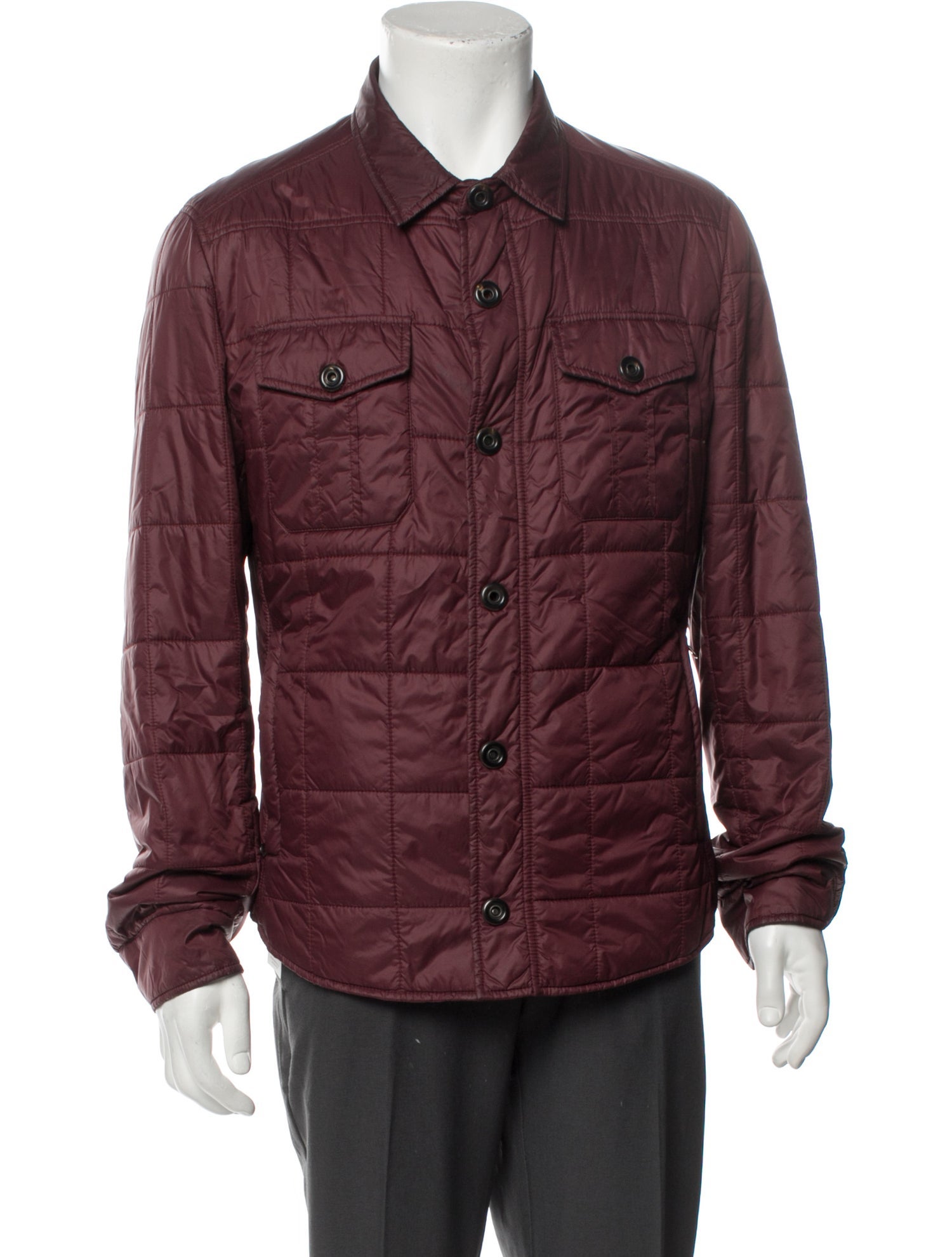 Brunello Cucinelli Utility Jacket - Burgundy Outerwear, Clothing ...