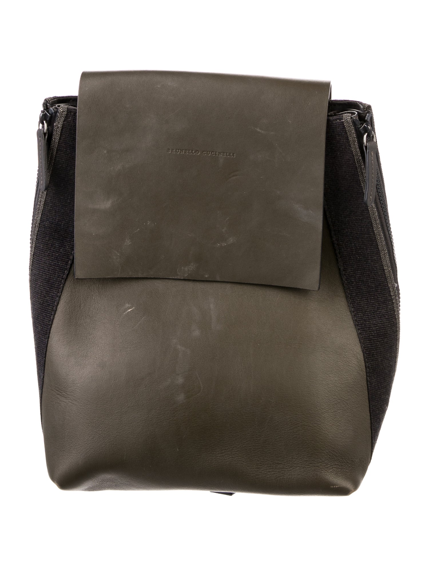 Brunello Cucinelli Leather Backpack - Green Backpacks, Handbags ...