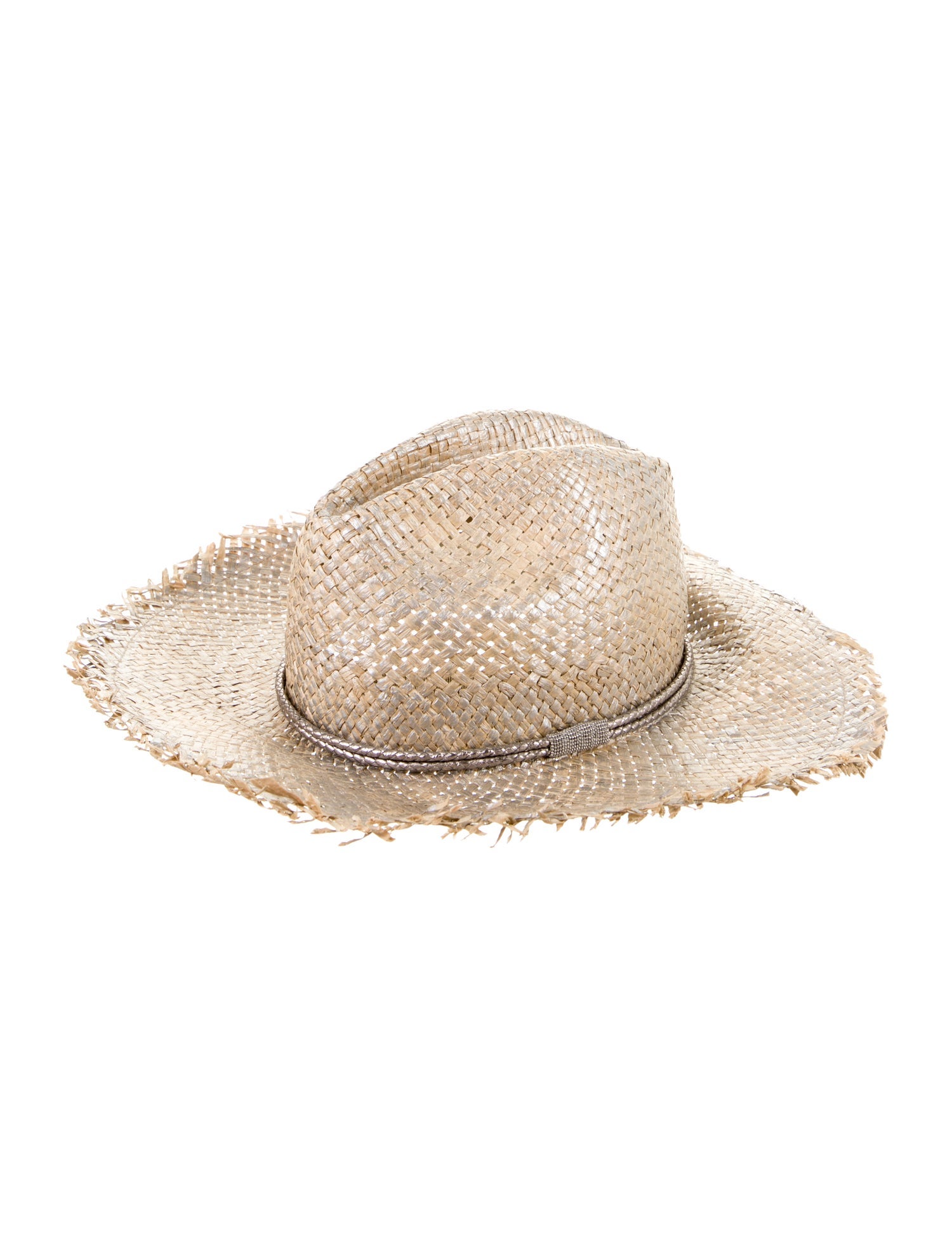 Brunello Cucinelli Raffia Sun Hat - Metallic Hats, Accessories ...