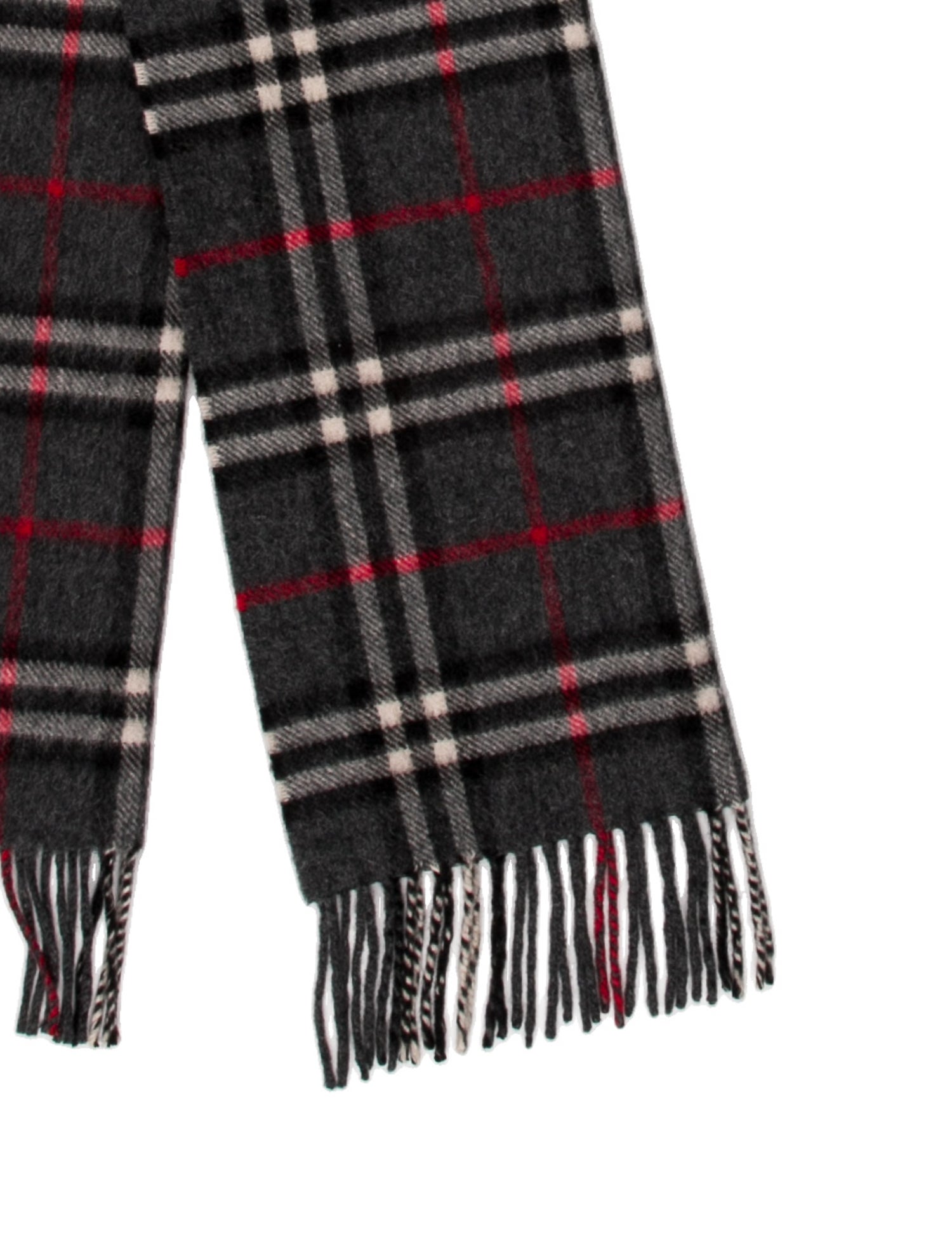 Burberry Cashmere Plaid Print Scarf - Blue Scarves, Accessories ...