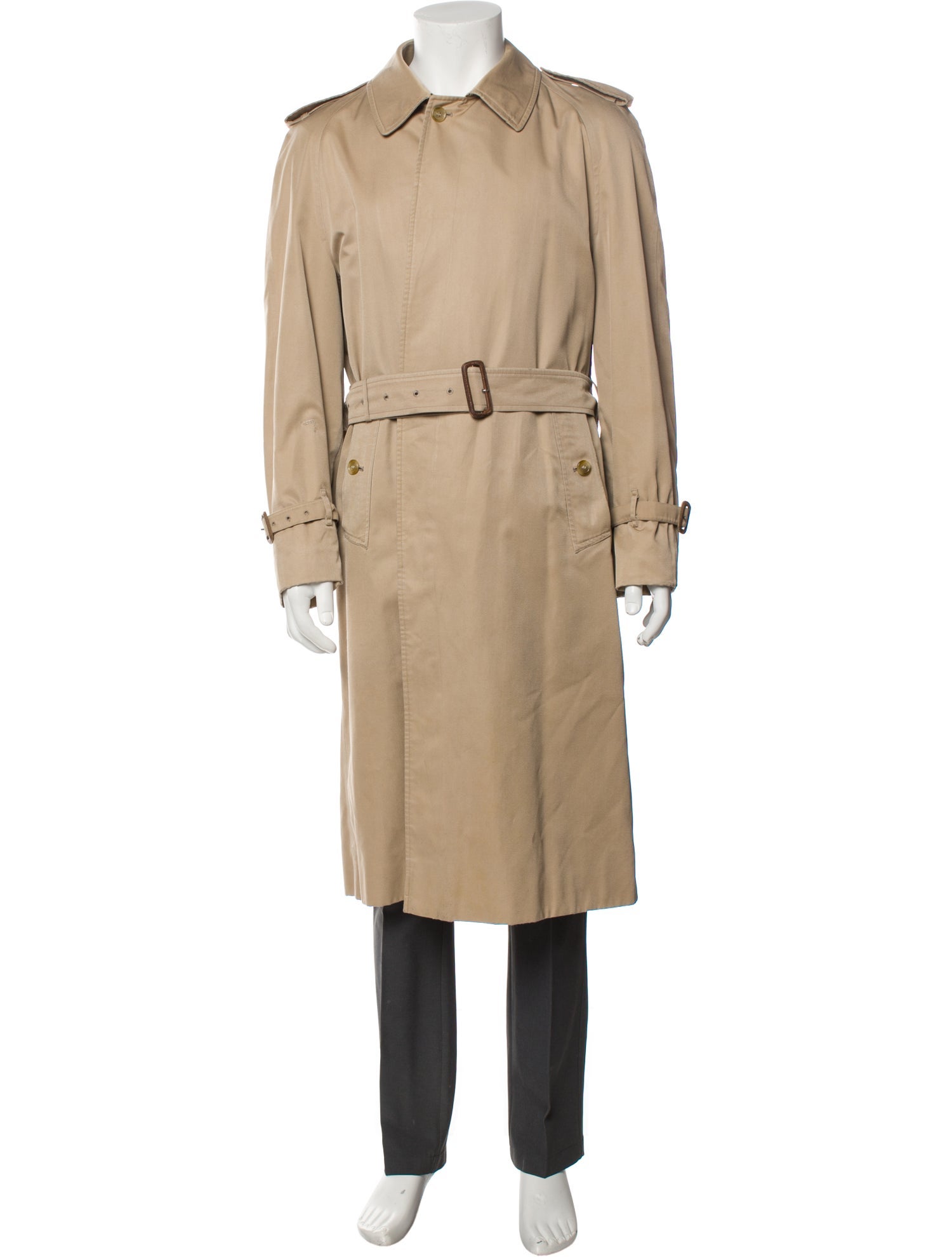 Burberry's House Check Pattern Trench Coat - Neutrals Outerwear ...