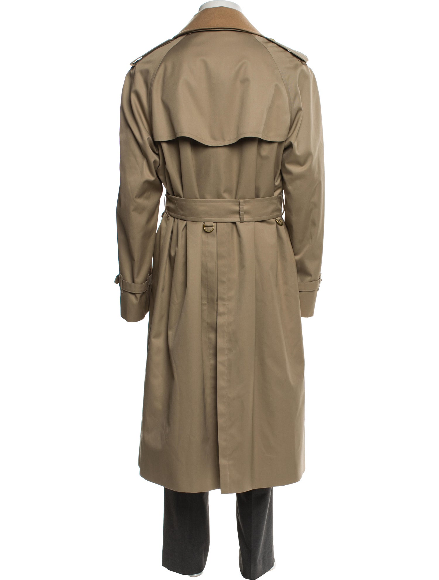 Burberry's Nova Check Pattern Wool Trench Coat - Neutrals Outerwear ...