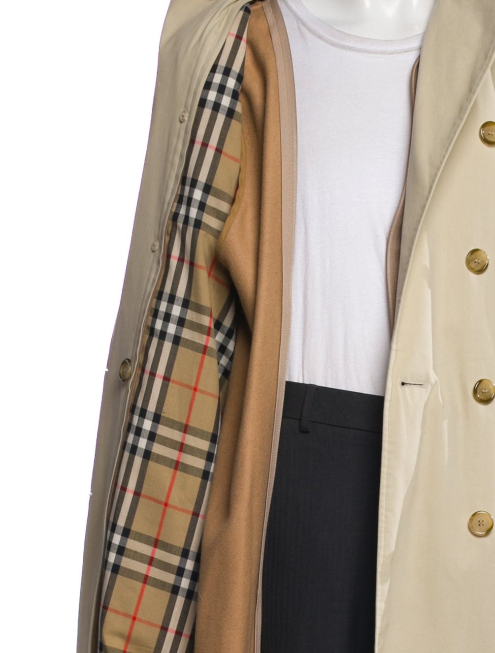 Burberry's House Check Pattern Trench Coat - Neutrals Outerwear ...