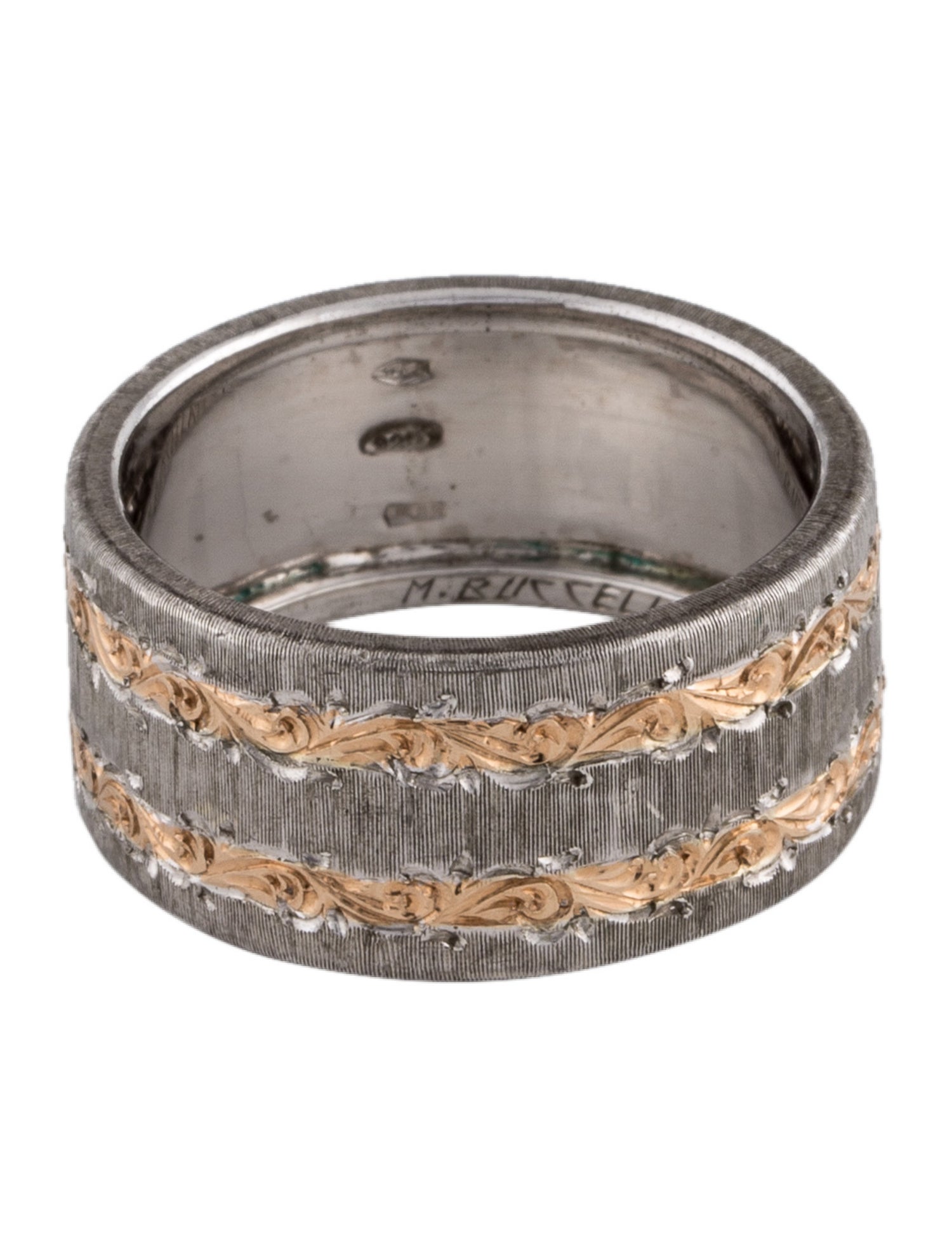 Buccellati Two-Tone Band - Sterling Silver Band, Rings - BUC22200 | The ...