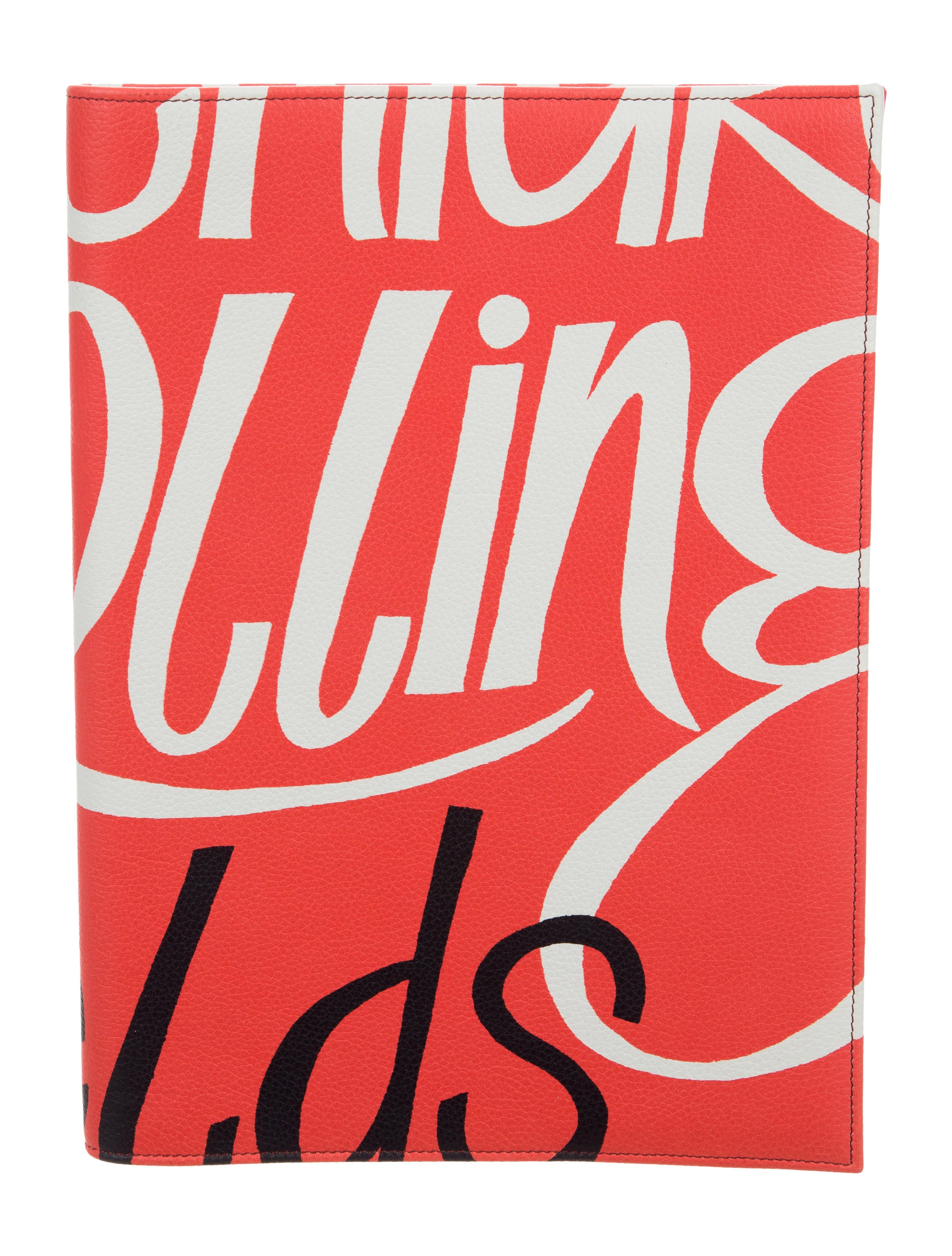 Burberry Prorsum Leather Notebook Cover w/Notebook - Orange Books ...