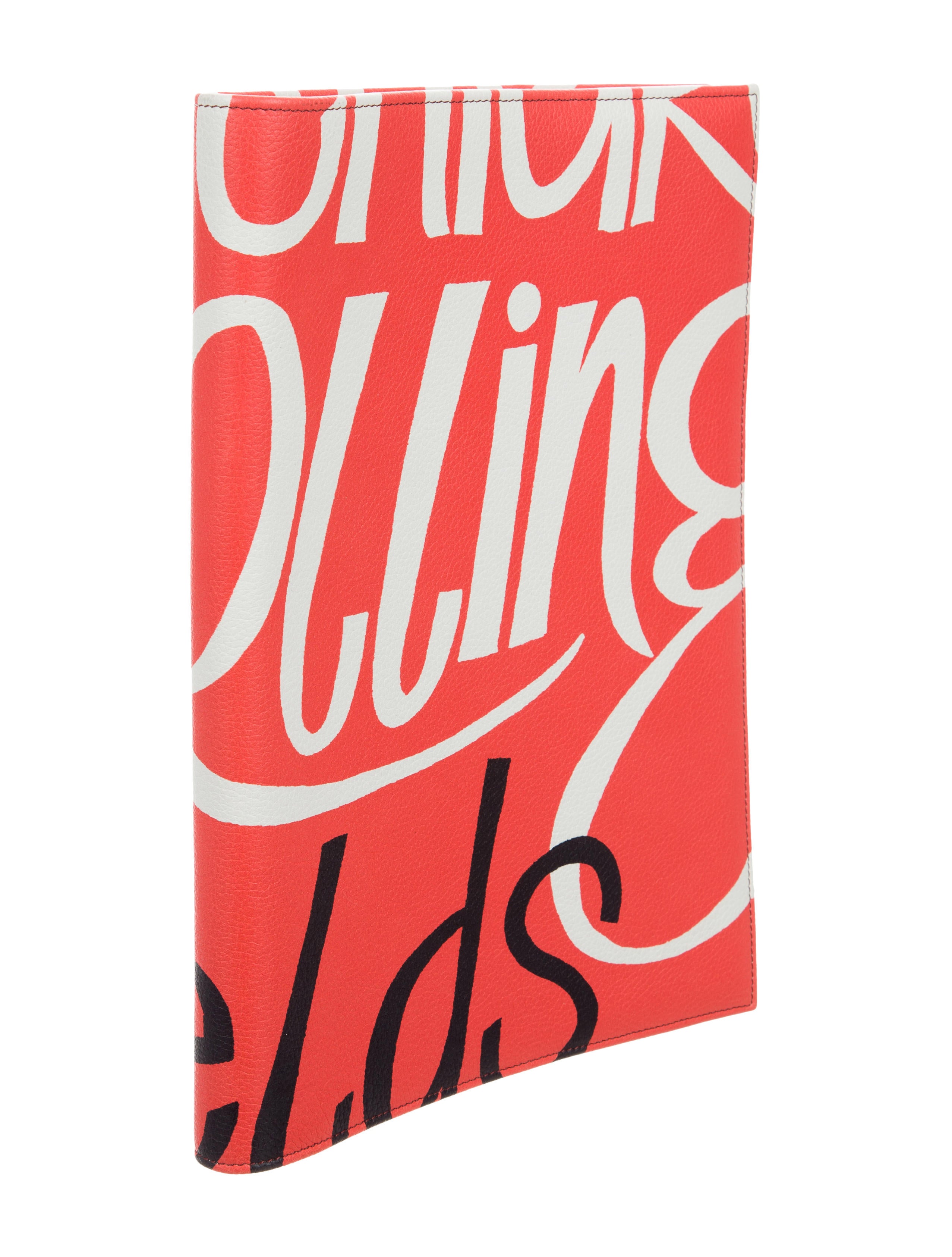 Burberry Prorsum Leather Notebook Cover w/Notebook - Orange Books ...