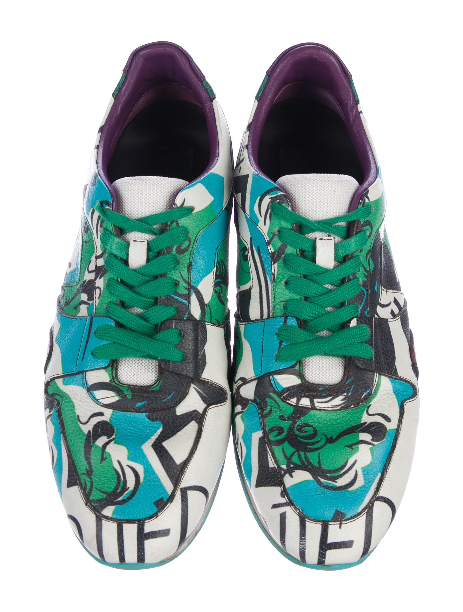 Burberry Prorsum Leather Graffiti Sneakers - Shoes - BUF24443 | The ...