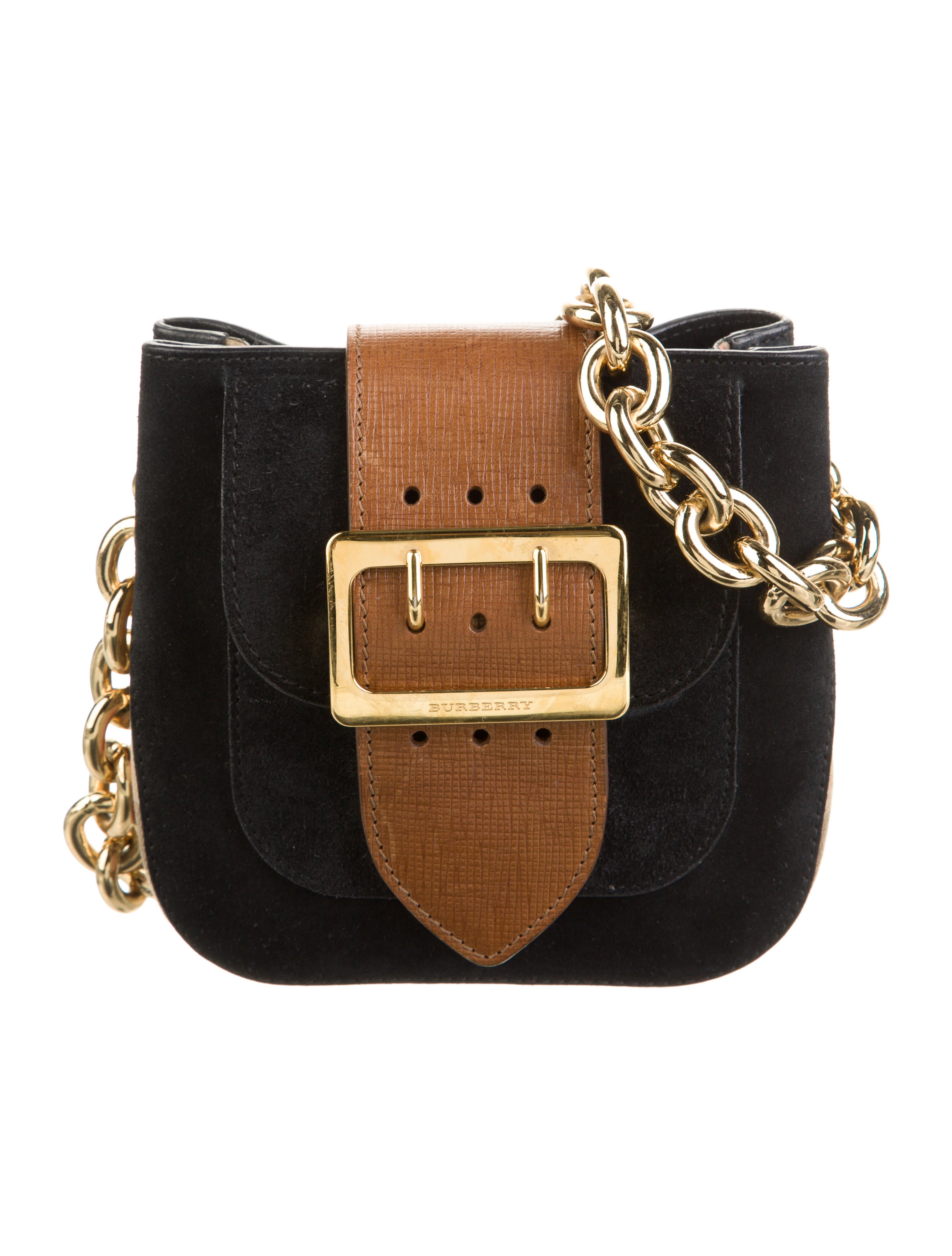 Burberry Prorsum Suede Housecheck Mini Bag - Blue Mini Bags, Handbags ...