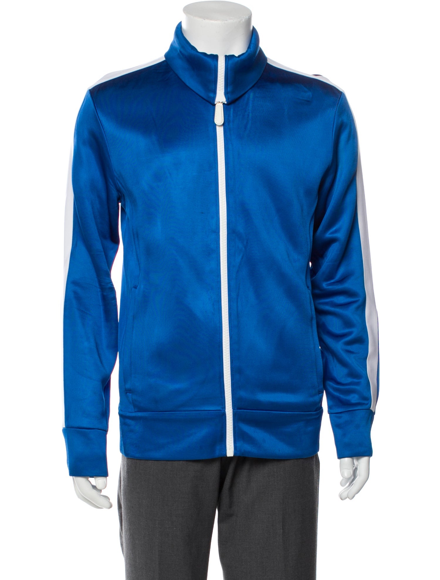 Burberry Prorsum Striped Windbreaker - Blue Outerwear, Clothing ...