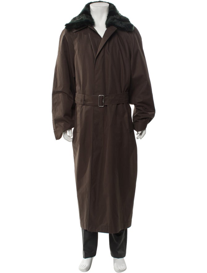 Burberry Prorsum Nova Check Pattern Trench Coat - Brown Outerwear ...
