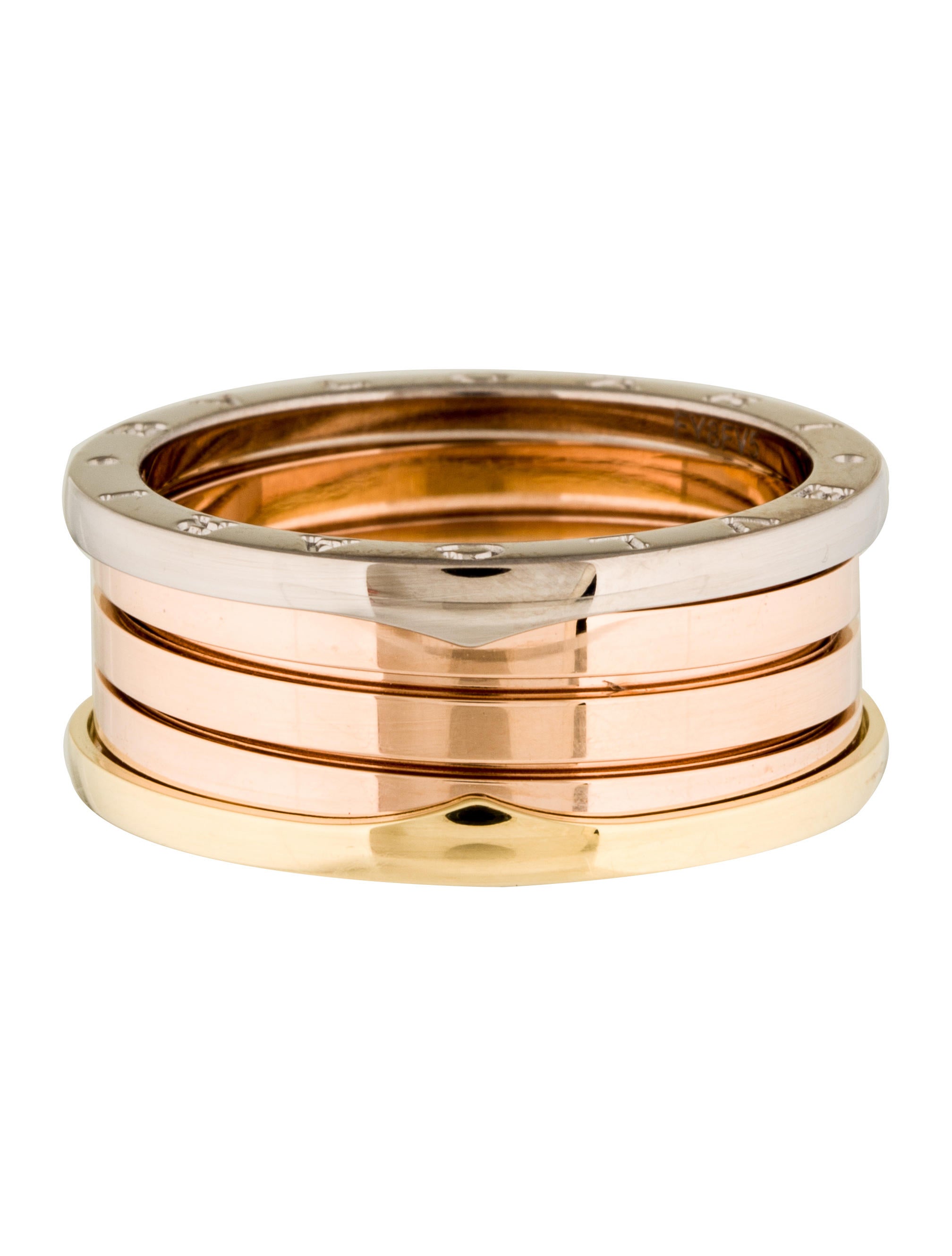 Bvlgari 18K Tri-Color B.Zero1 4-Band Ring - Gold Band, Rings - BUL24510 ...