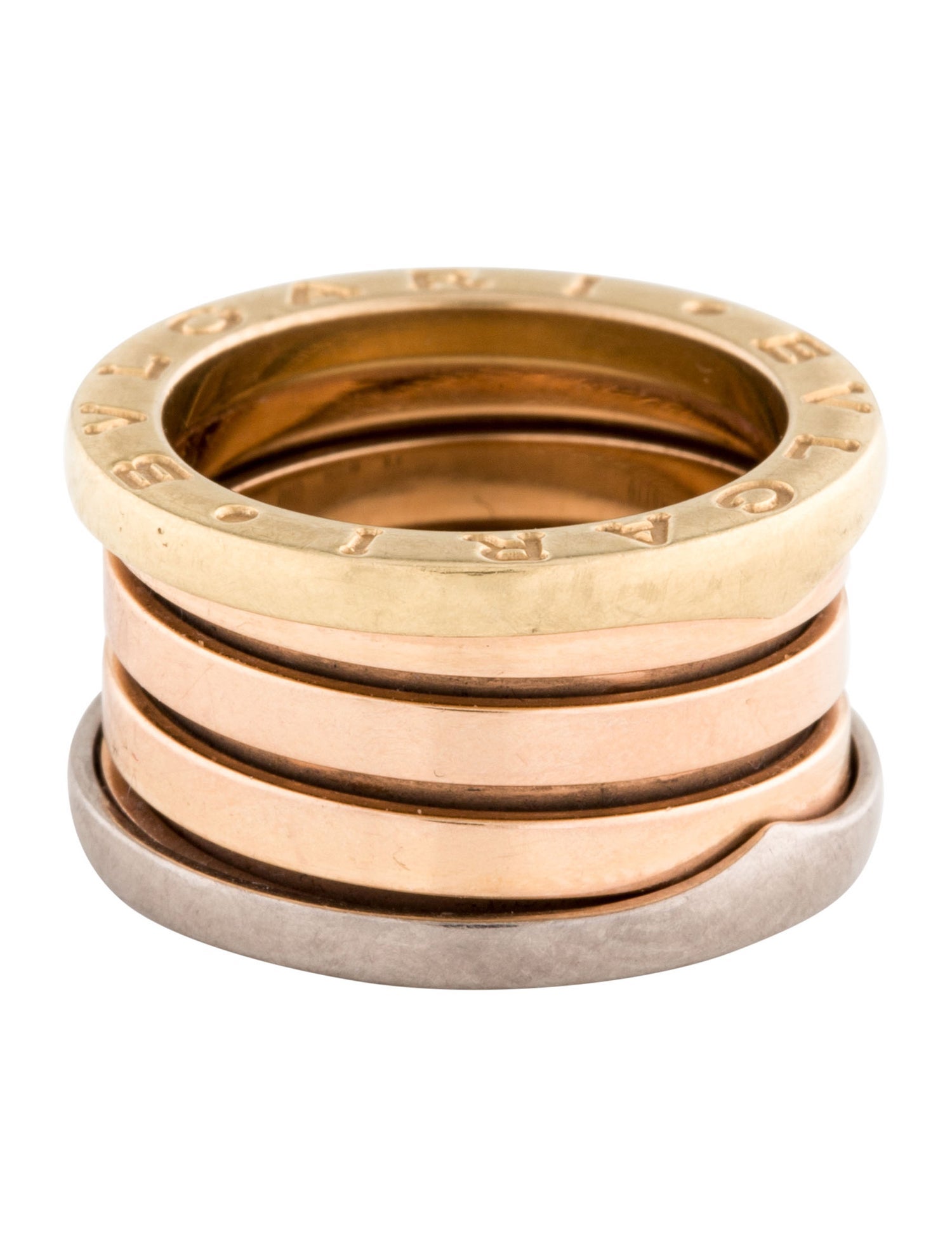 Bvlgari B.zero1 Tri-Color Band - 18K Yellow Gold Band, Rings - BUL56705 ...