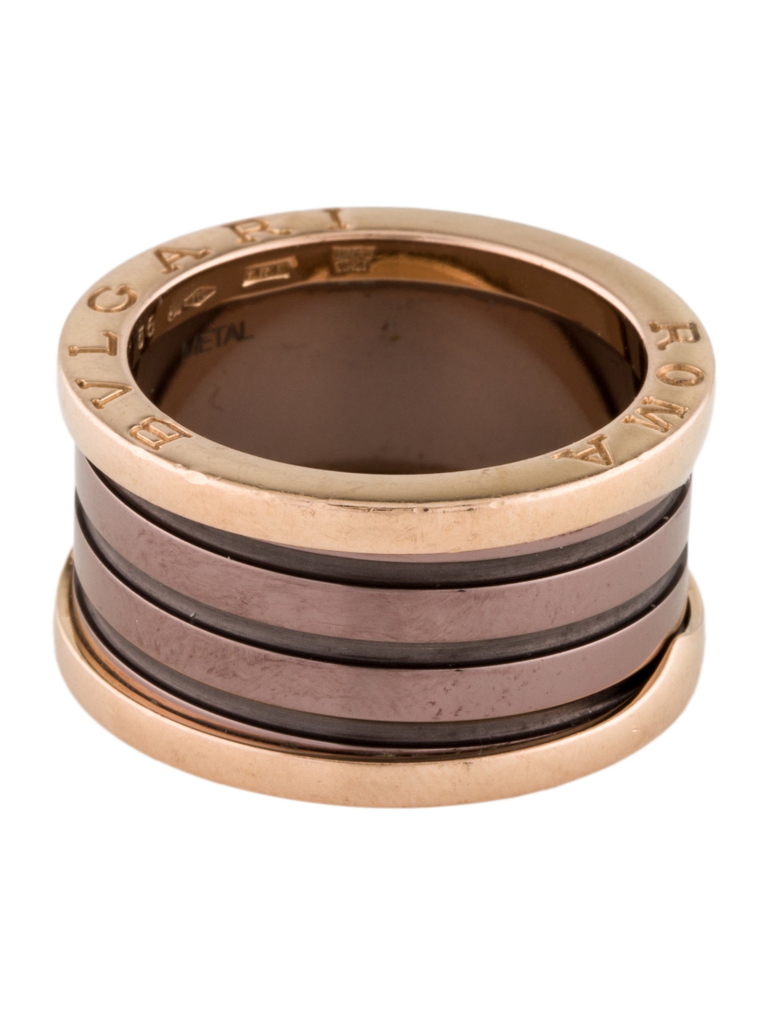 Bvlgari 18K B.zero1 Roma Ring - 18K Rose Gold Band, Rings - BUL57010 ...