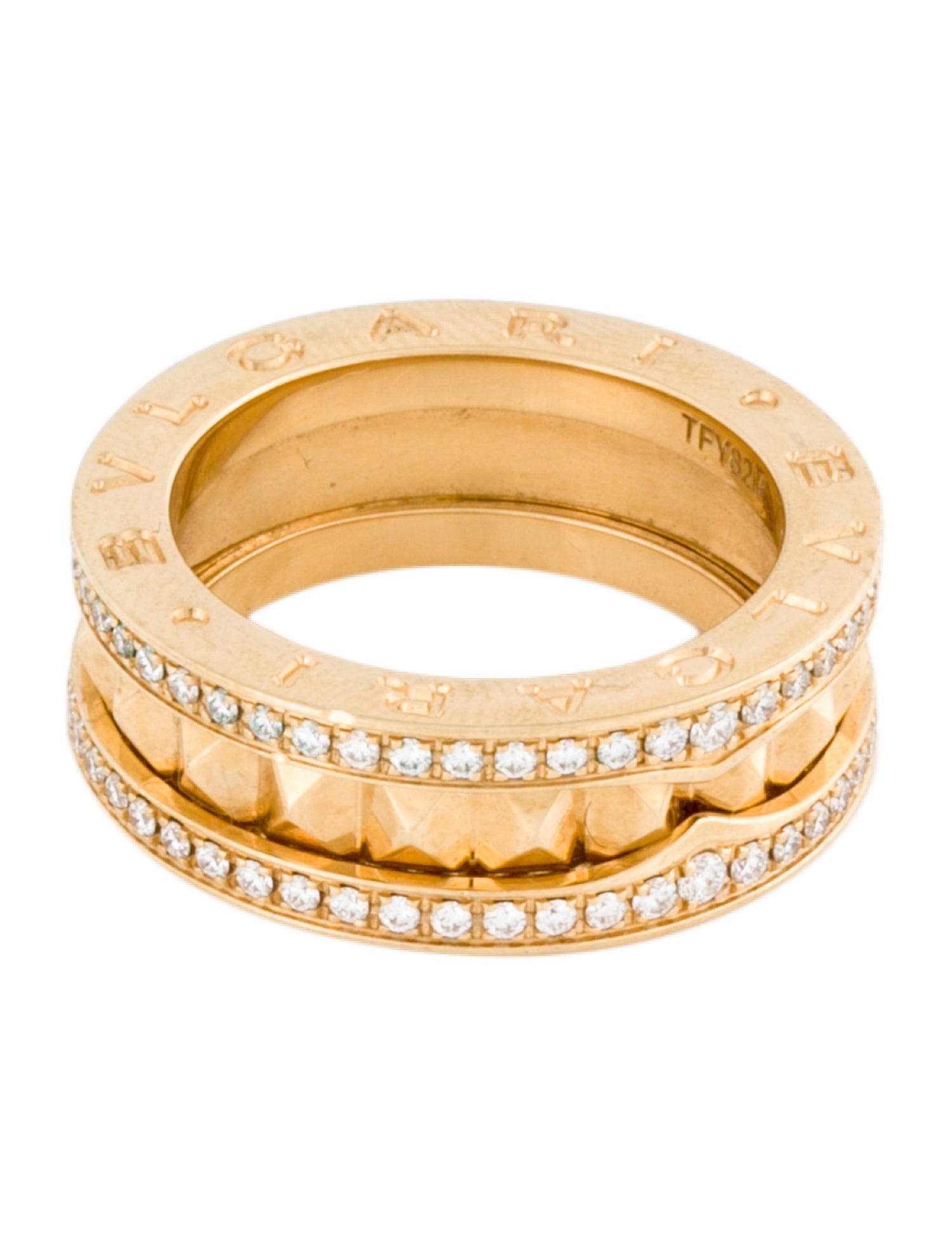 Bvlgari 18K Diamond B.zero1 Ring - 18K Yellow Gold Band, Rings ...