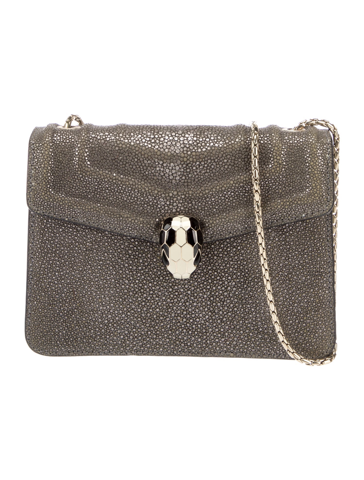 Bvlgari Stingray Serpenti Forever Crossbody Bag - Grey Crossbody Bags ...