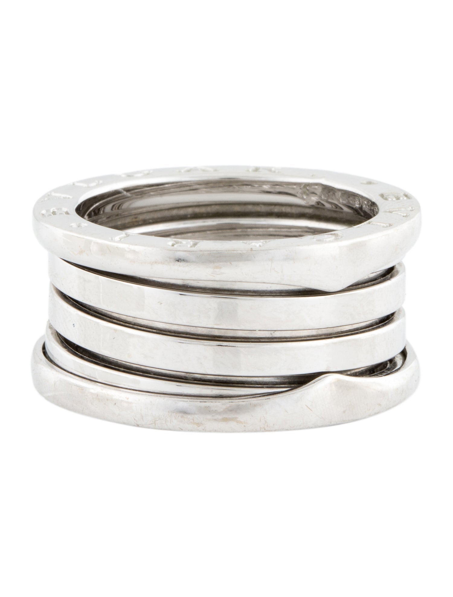 Bvlgari 18K B.Zero 1 Ring - Rhodium-Plated 18K White Gold Band, Rings ...