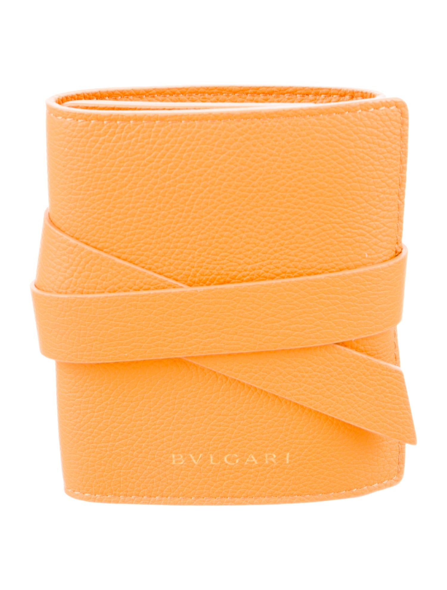 Bvlgari Leather Trifold Wallet - Orange Wallets, Accessories - BUL61032 ...