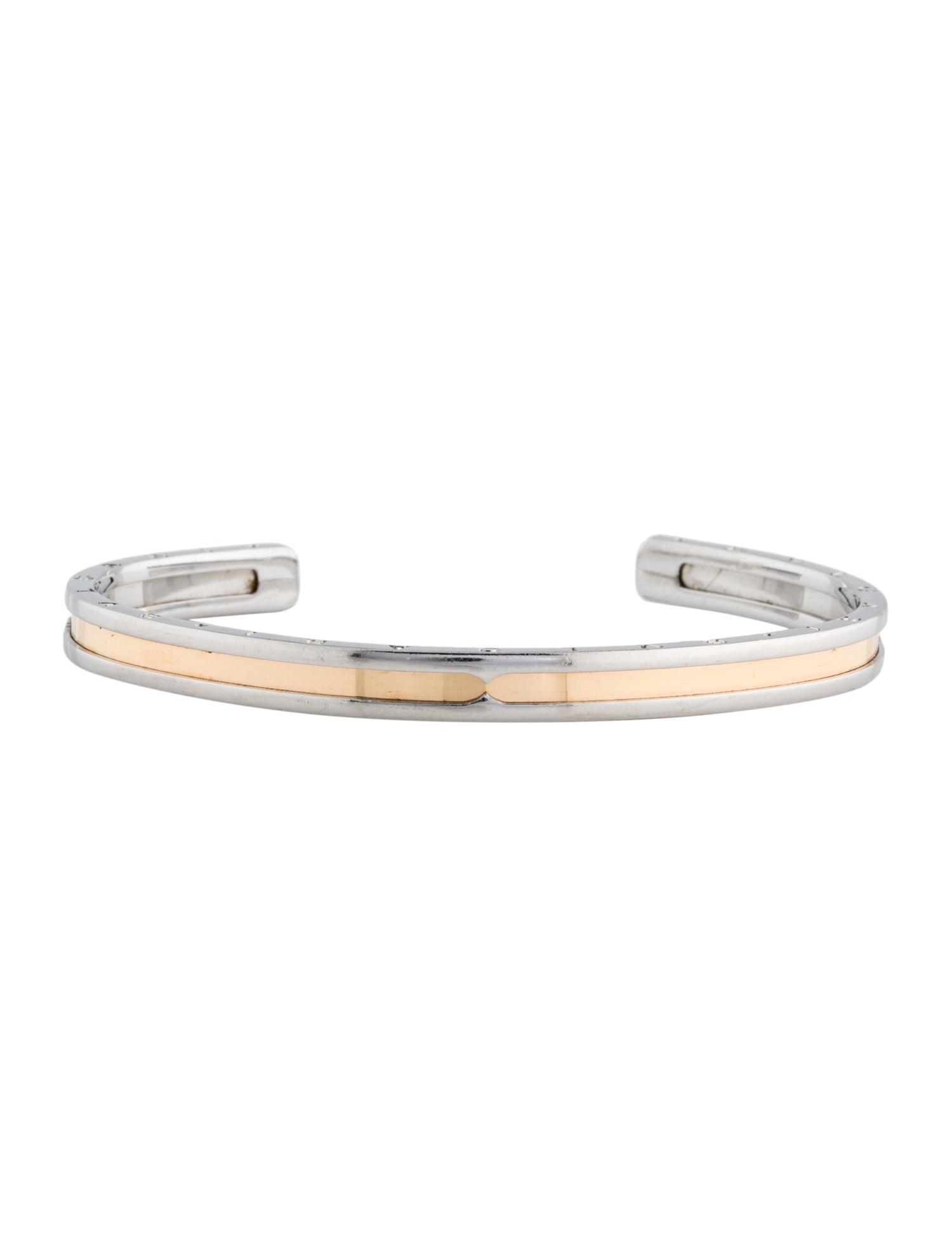 Bvlgari Two-Tone B.Zero 1 Cuff Bracelet - 18K Rose Gold Cuff, Bracelets - BUL61628 | The RealReal